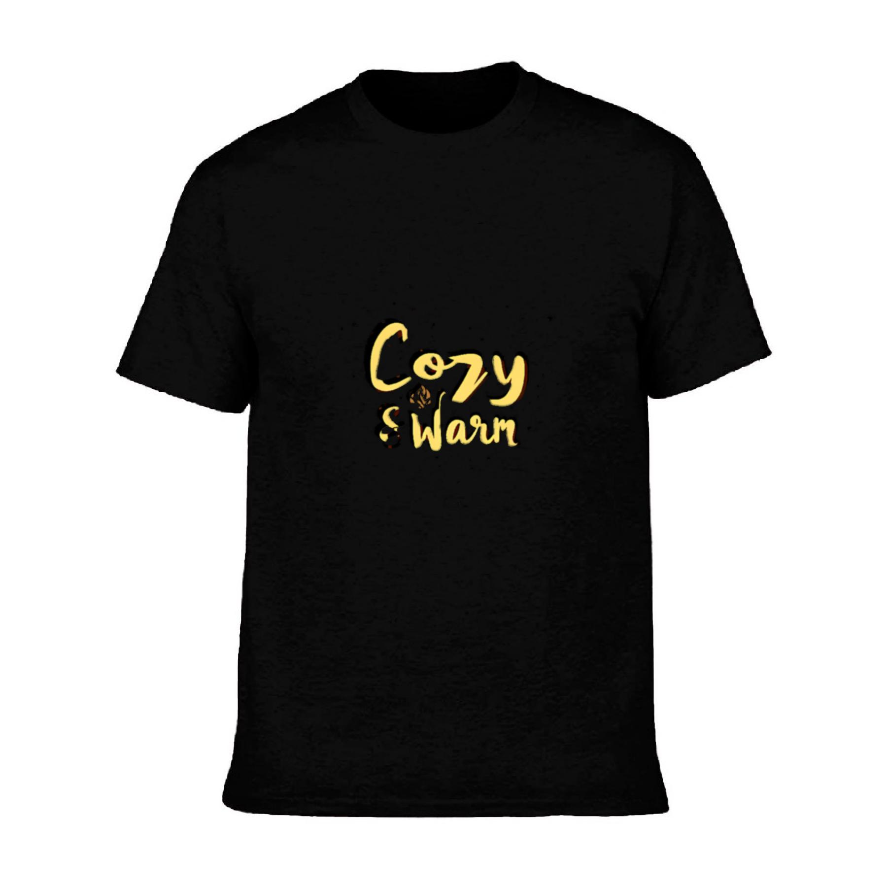 Men's Cotton Short Sleeve T-Shirt - Cozy & Warm Handwritten Gradient ...