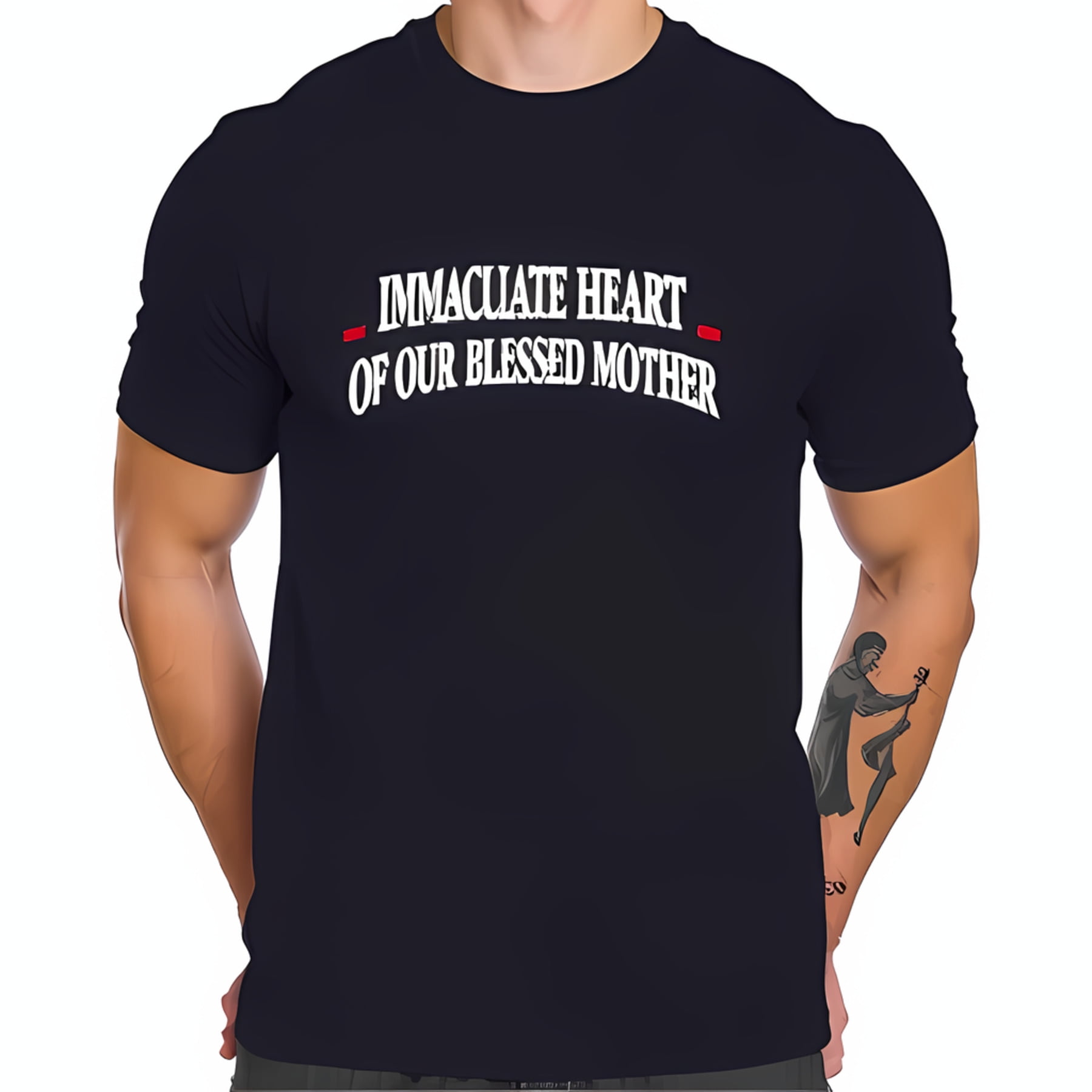 Men's Cotton Short Sleeve T-Shirt - " IMMACULATE HEART OF OUR BLESSED ...