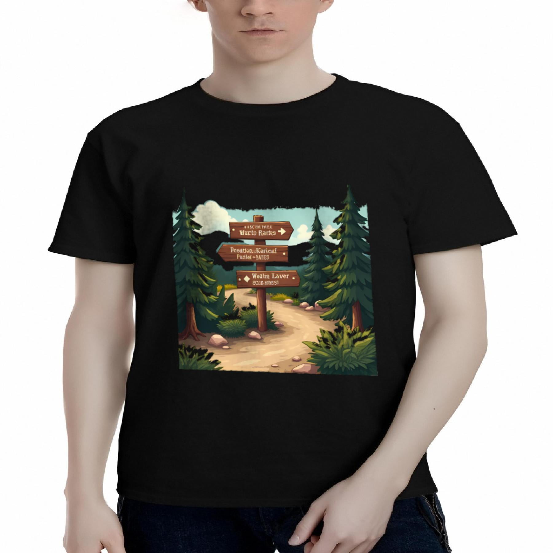 Men's Cotton Short Sleeve T-Shirts - Nature-Inspired Graphic Tees with ...