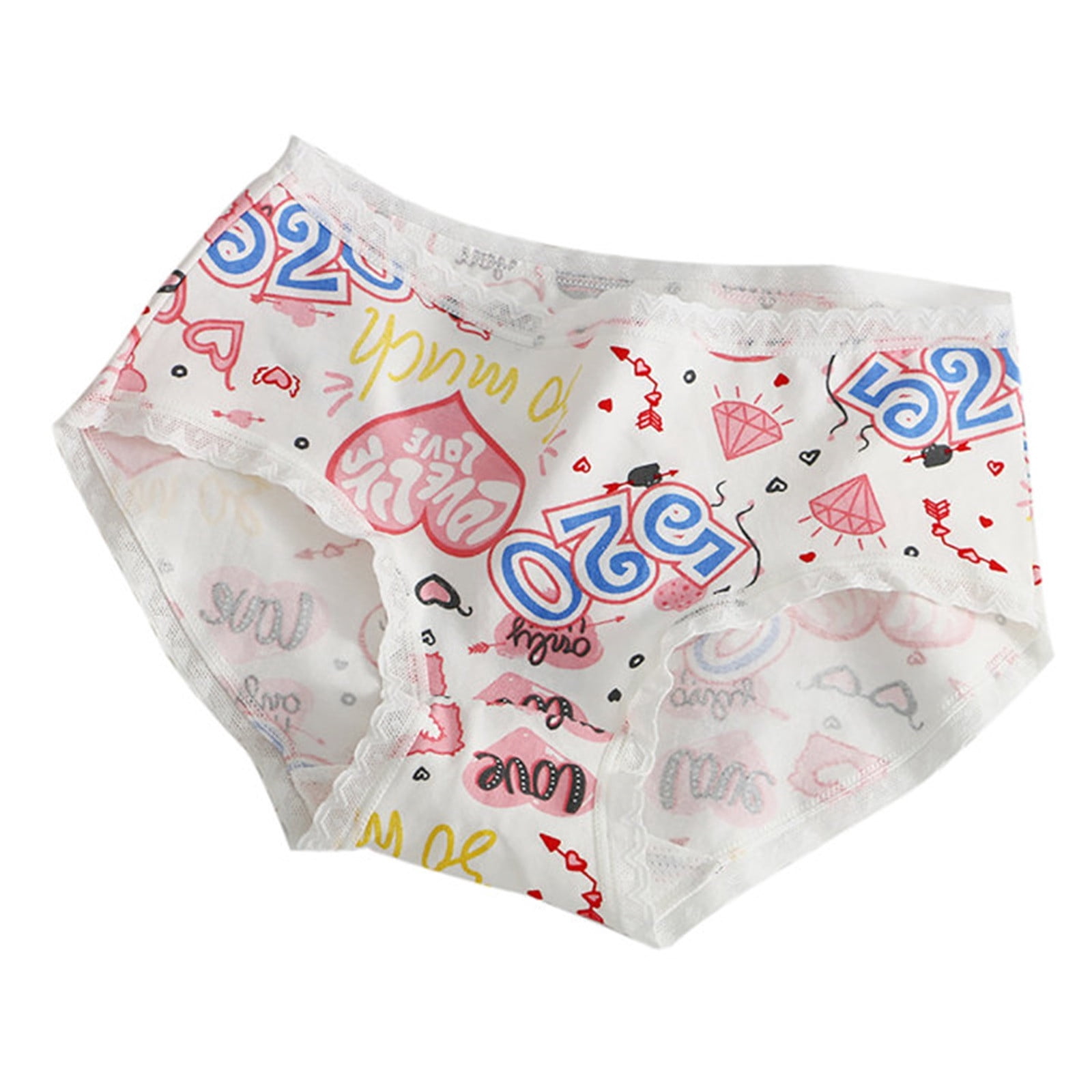 Men's Cotton Underwear Couple's Flat Briefs Solid Color Small Fresh ...