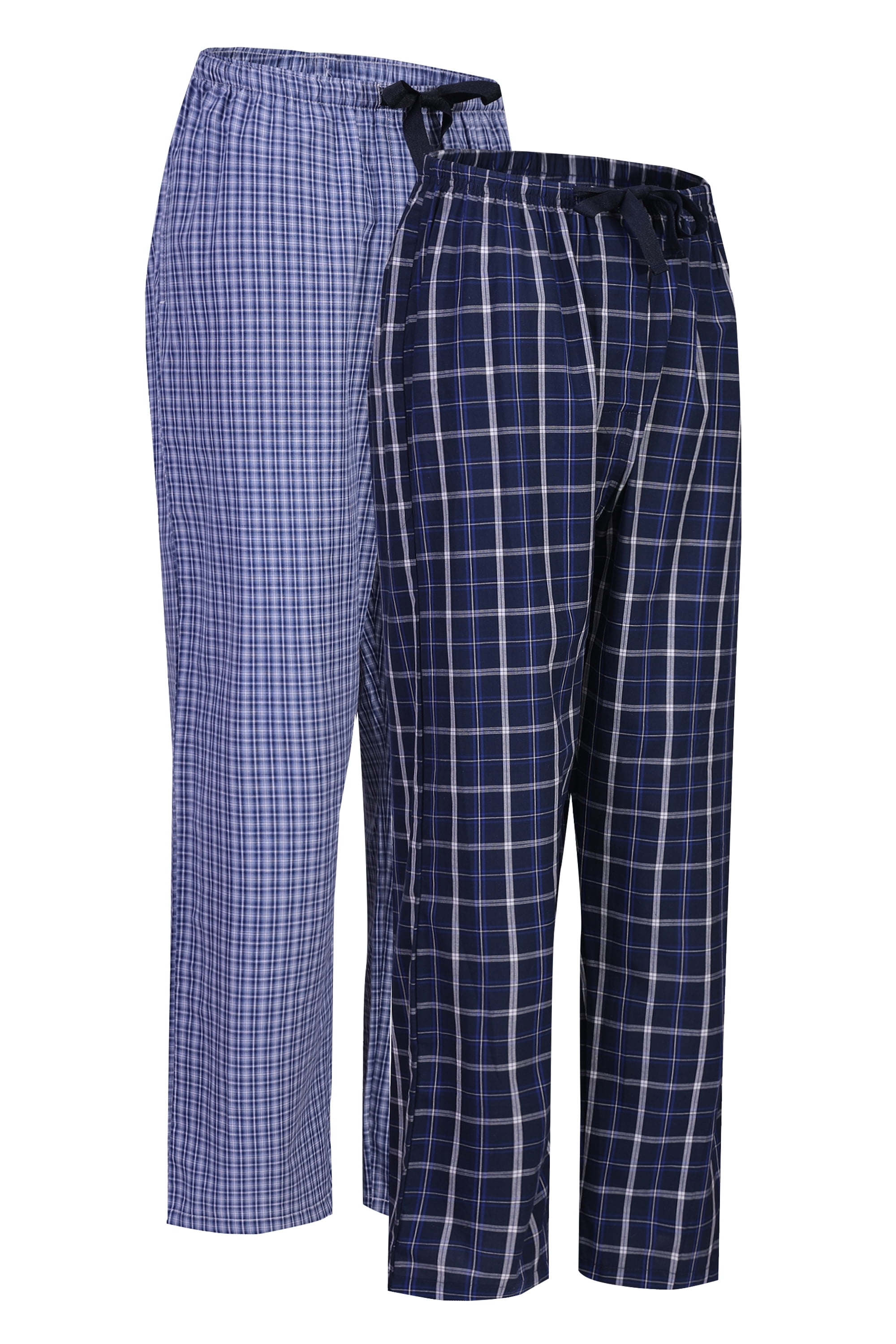GLOBAL Men's Cotton Yarn Pajamas Pants- Plaid Pajama Pants for Men with ...