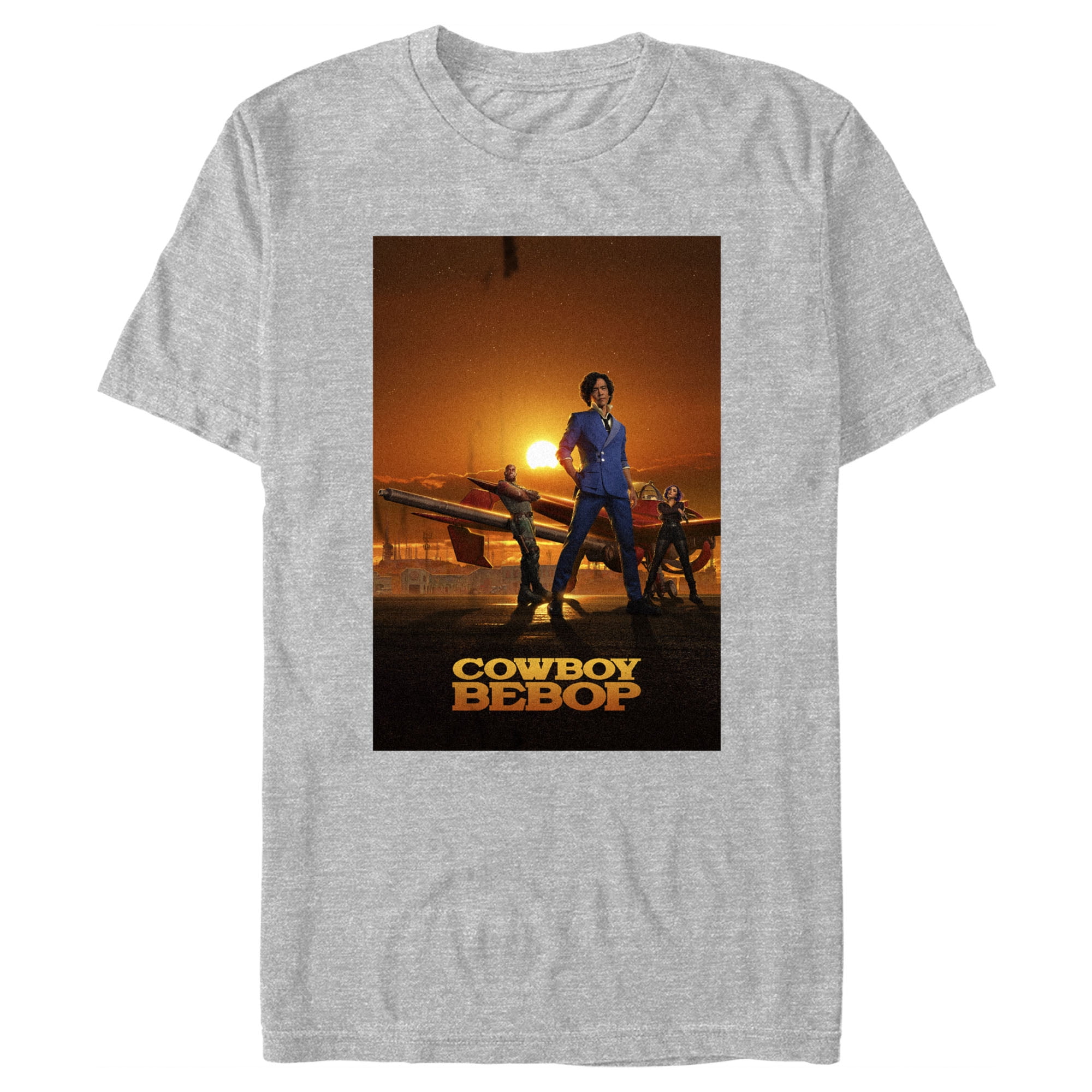 Men's Cowboy Bebop Sunset Poster Graphic Tee Athletic Heather Small ...