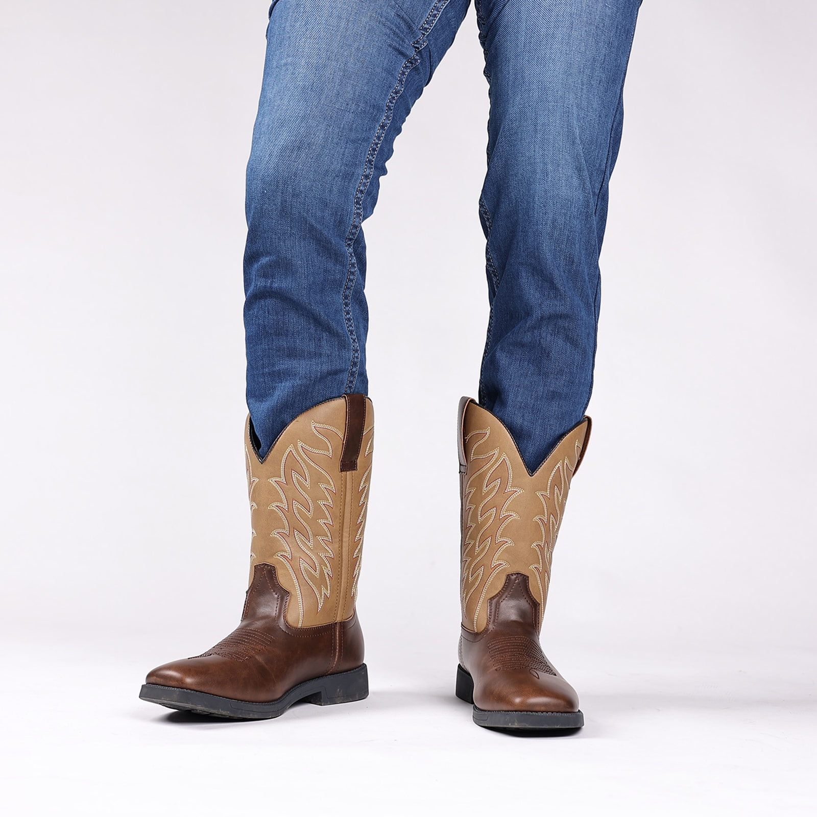 Men's Cowboy Boots in Western Fashion: Classic Embroidery,Wide Calf Fit ...