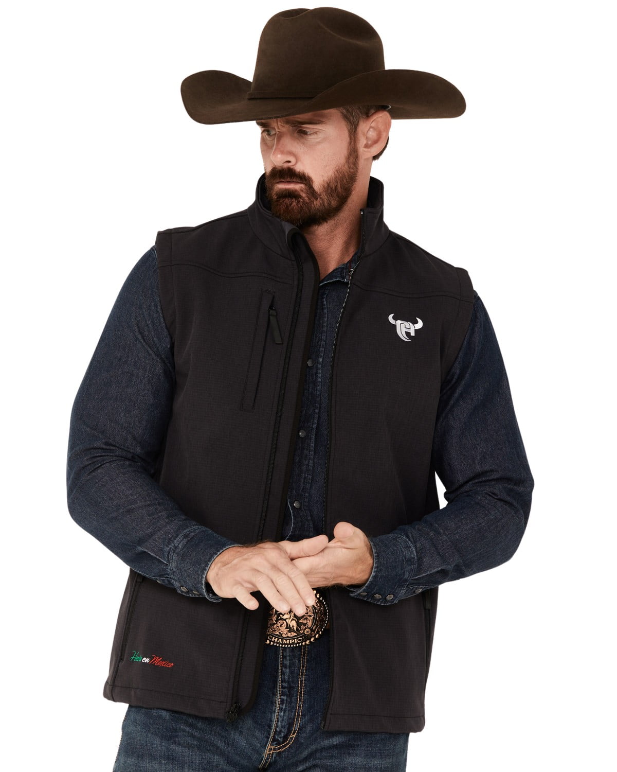 Men's Cowboy Hardware Hecho En Mexico Softshell Vest - 187186-145 ...