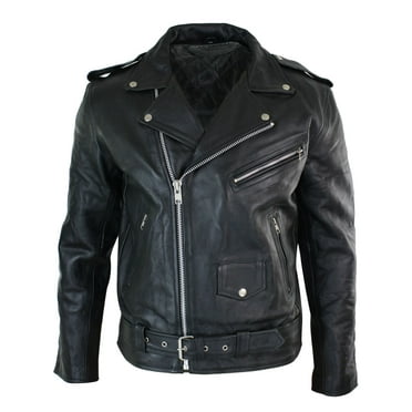 Qawach Men Leather Jacket - Lambskin Winter Vintage Motorcycle Biker ...