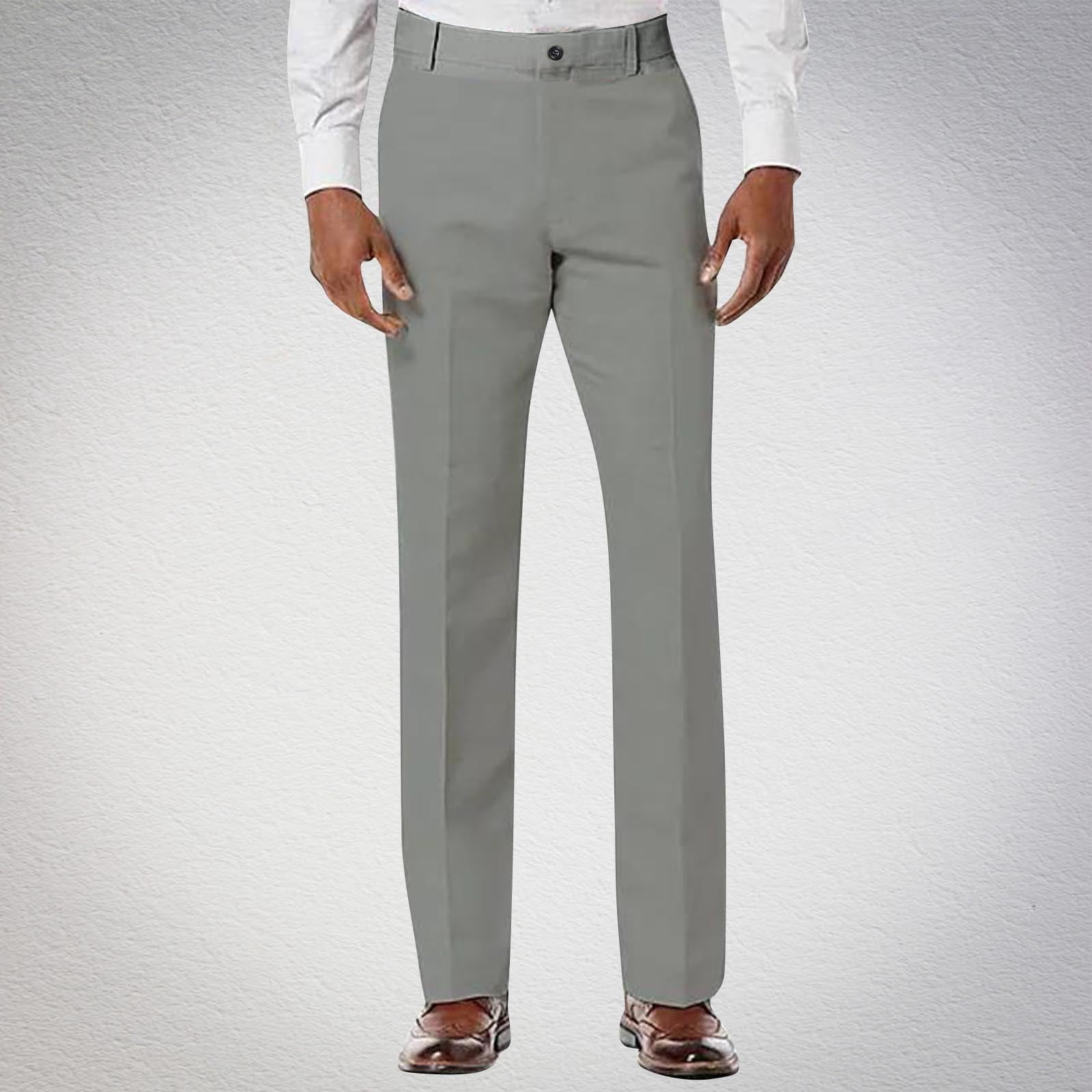 Men's Cozy Hidden Expandable Waist Dress Pants | Premium Stretch ...
