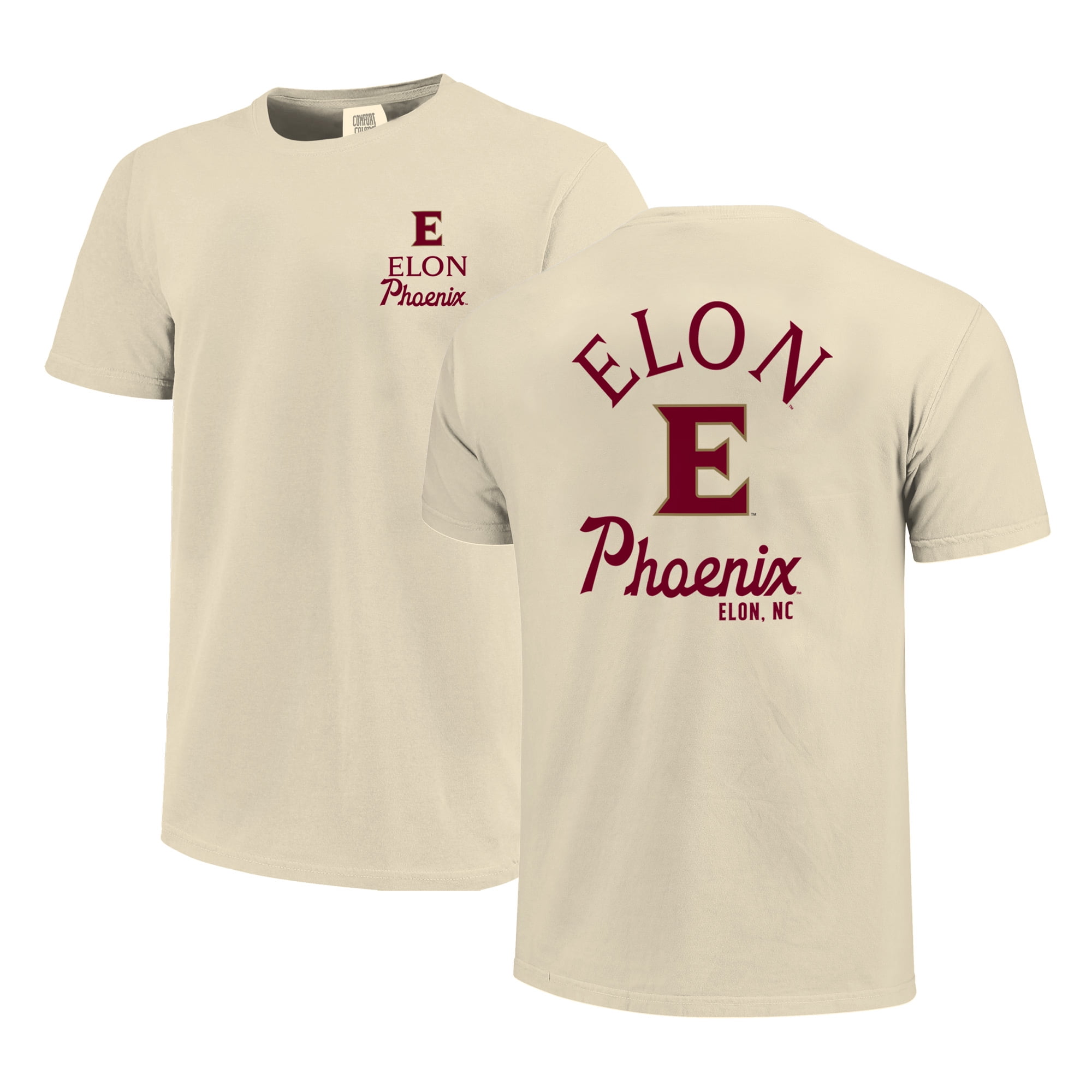 Men's Cream Elon Phoenix Comfort Colors Mascot Overlay T-Shirt ...