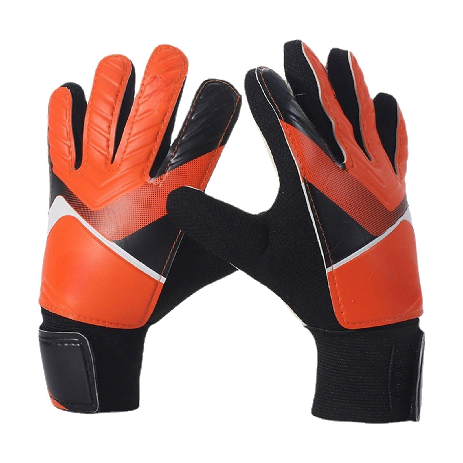 APLVFFZH Goalkeeper Gloves Football Gloves Hand Protection Latex Breathable Goalie Gloves Orange ...