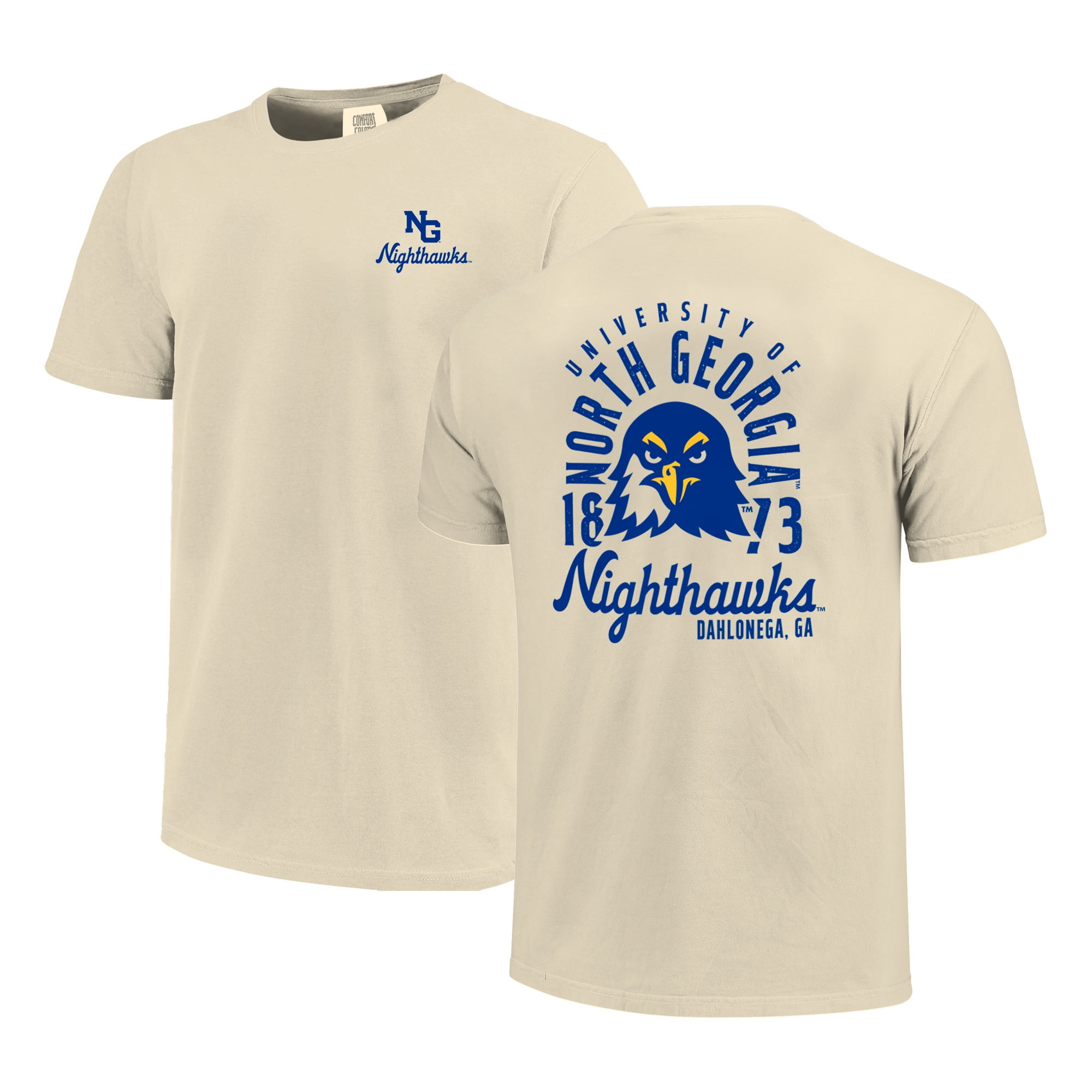 Men's Cream North Georgia Nighthawks Comfort Colors Mascot Overlay T ...
