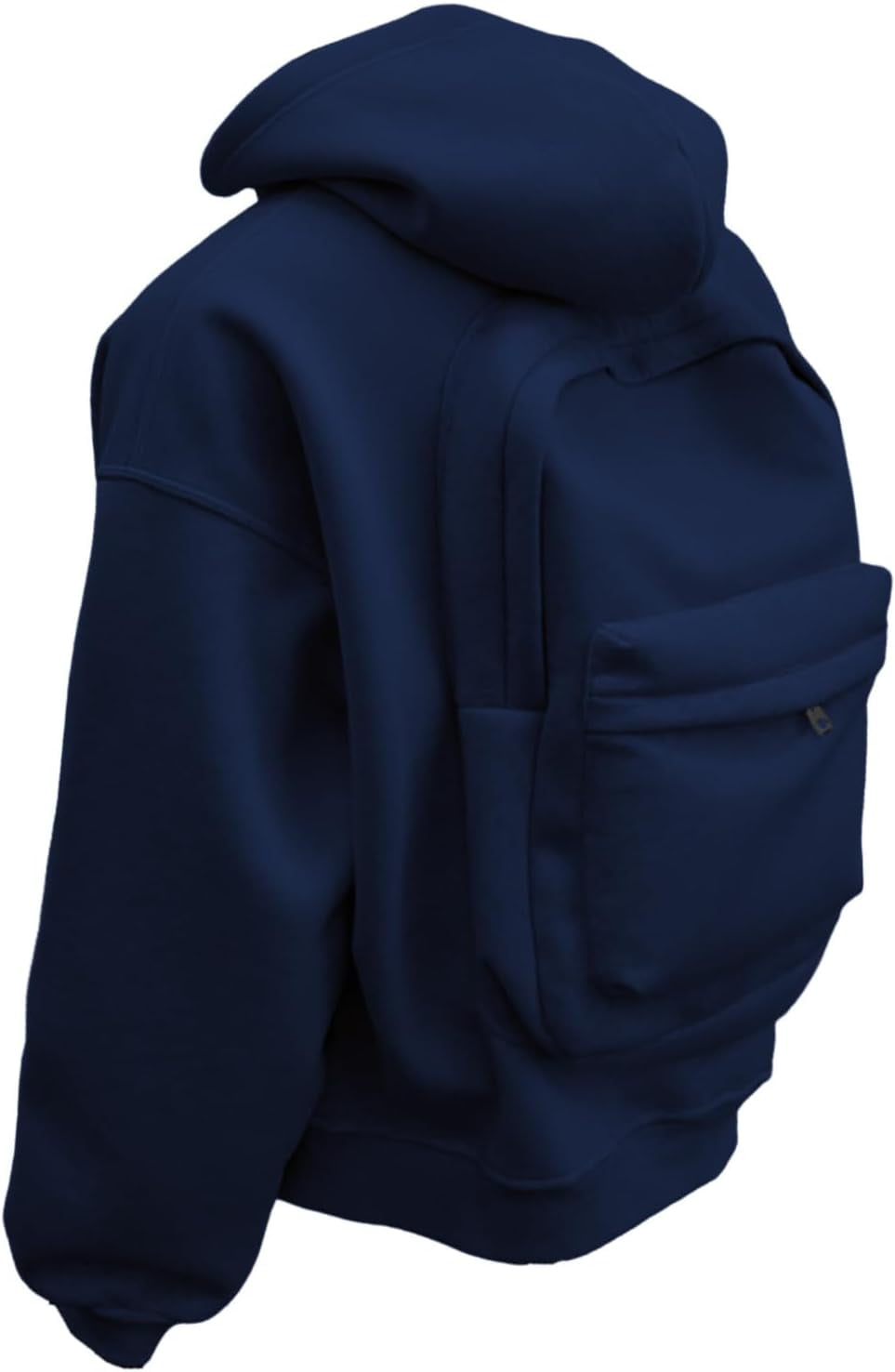 Men's Creative Travel Hoodie with Backpack Lightweight Zipper Backpack ...