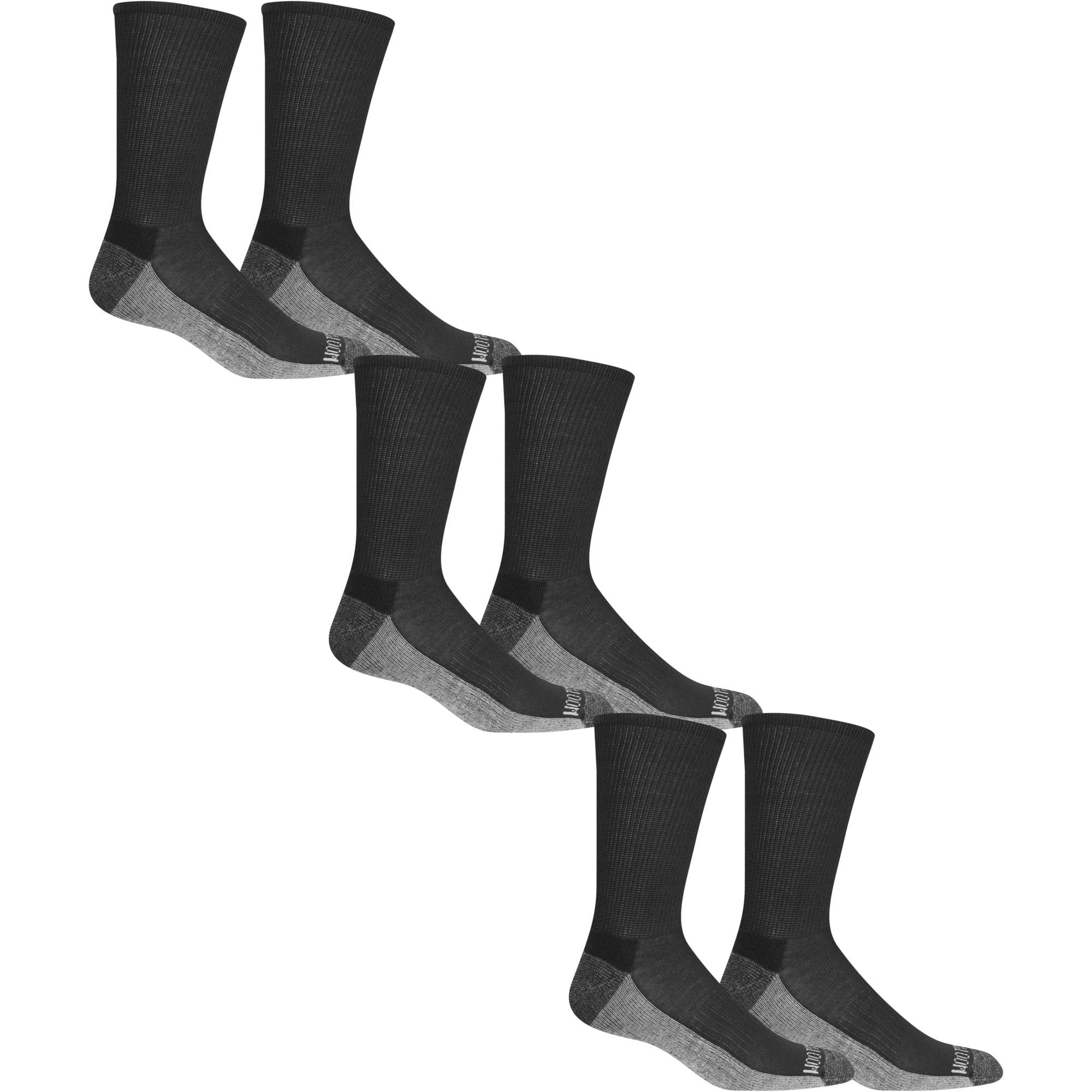 Men's Crew Socks 6-Pack - Walmart.com