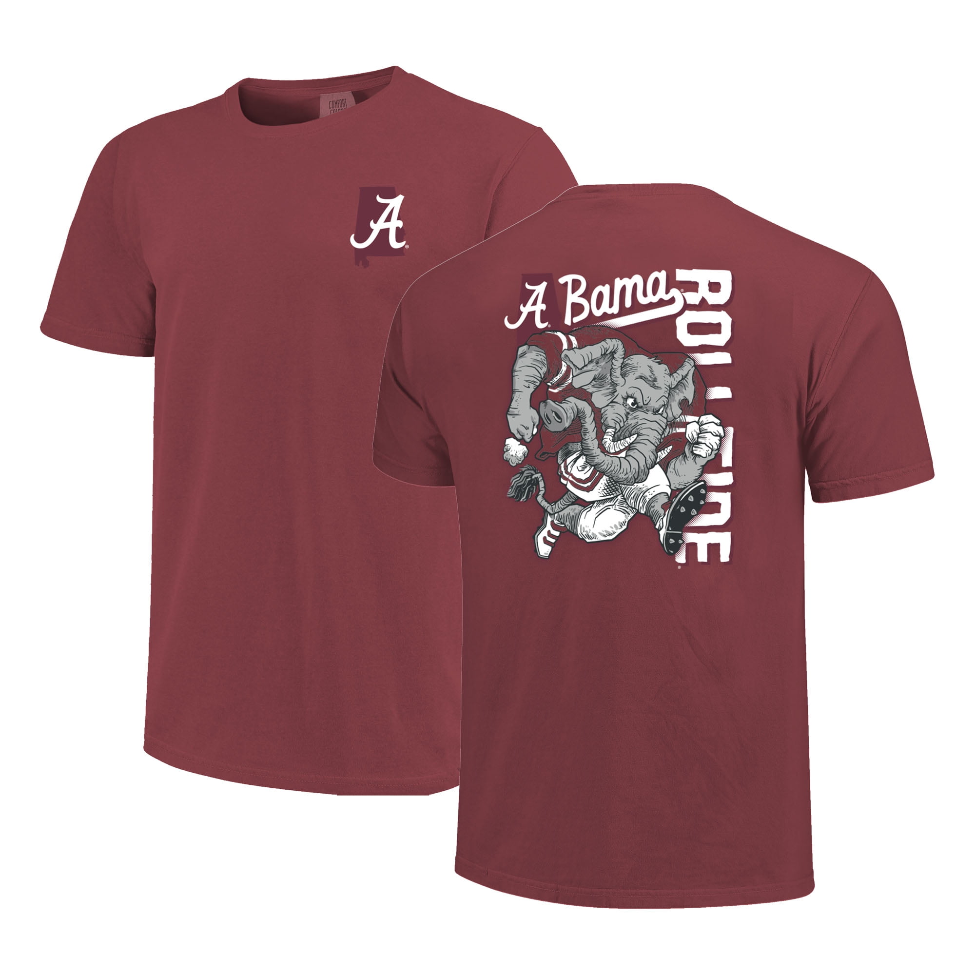 Men's Crimson Alabama Crimson Tide Sketched Mascot Comfort Colors T ...