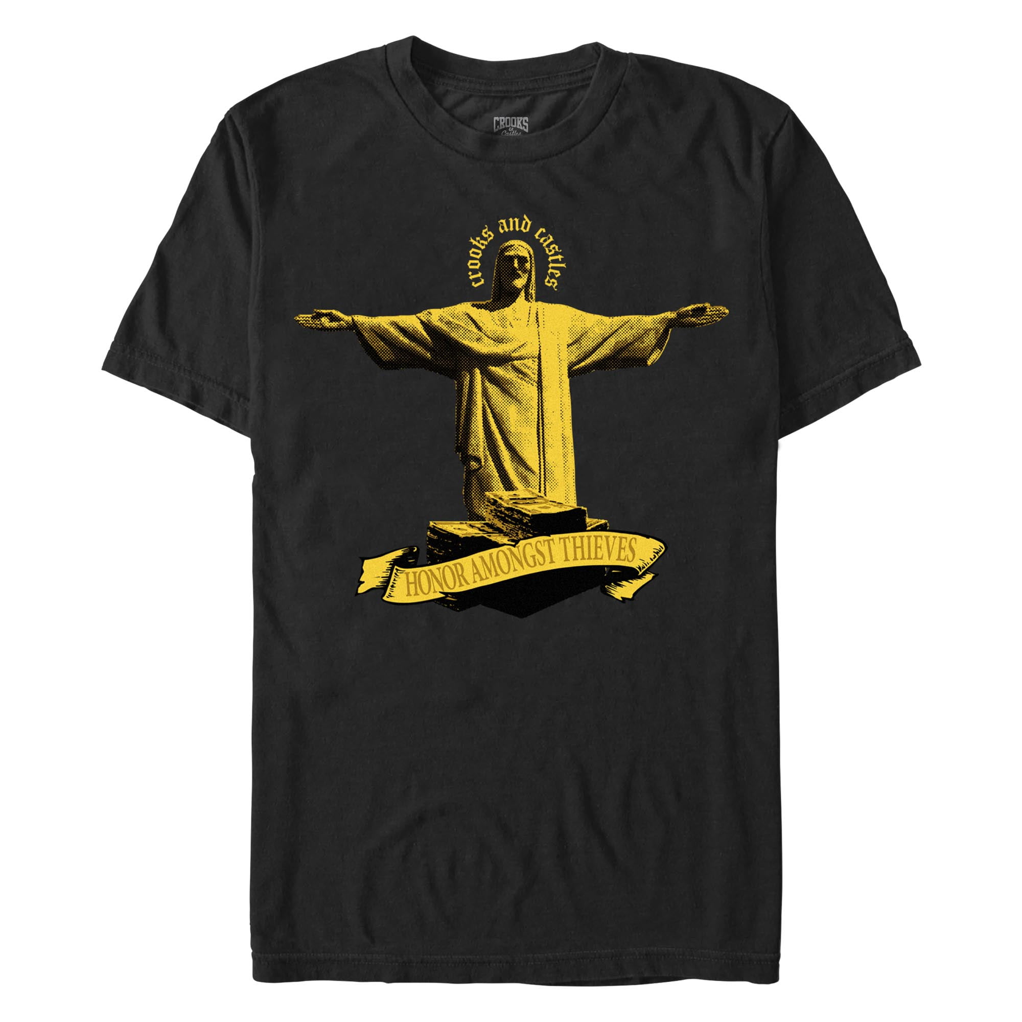 Men's Crooks & Castles Honor Amongst Thieves Yellow Print Graphic T ...