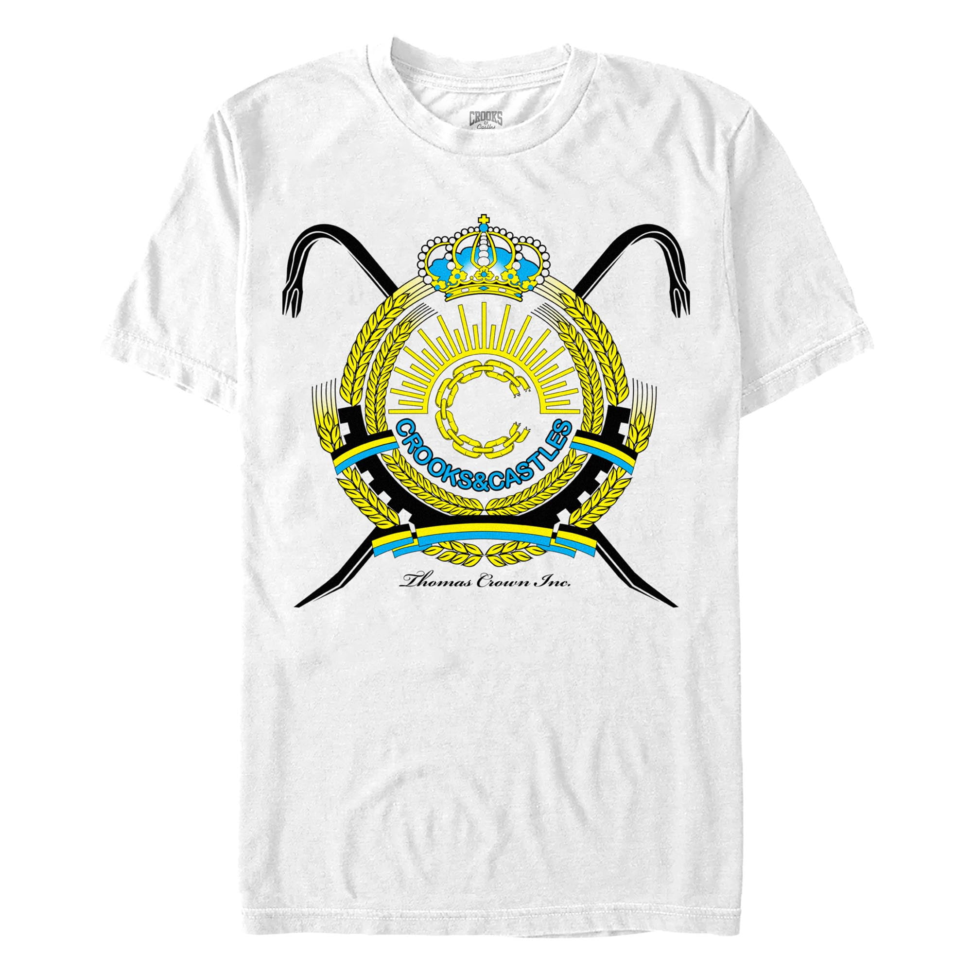 Men's Crooks & Castles Thomas Crown Inc. Coat of Arms Graphic T-Shirt ...