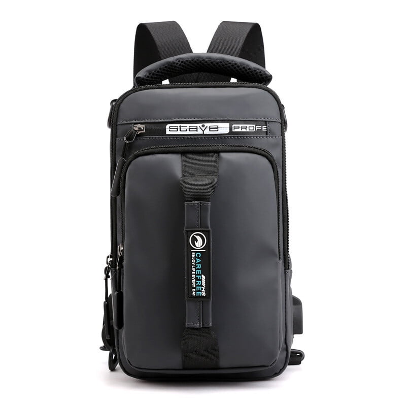 Men's Crossbody Bag Shoulder Sling Bag Anti-theft Lock Chest Bag With ...