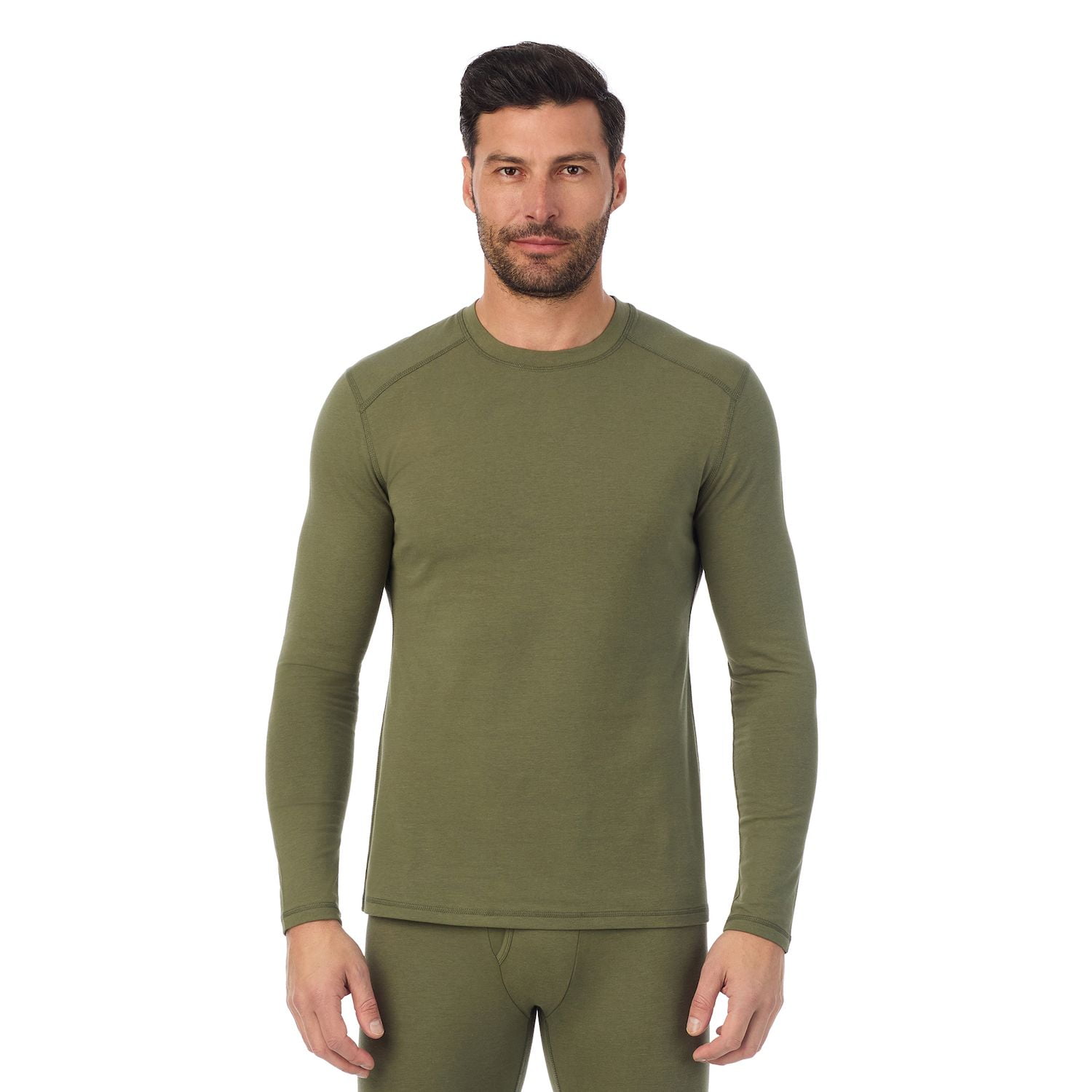 Men's Cuddl Duds® Midweight Cottonwear Performance Base Layer Crew Top ...