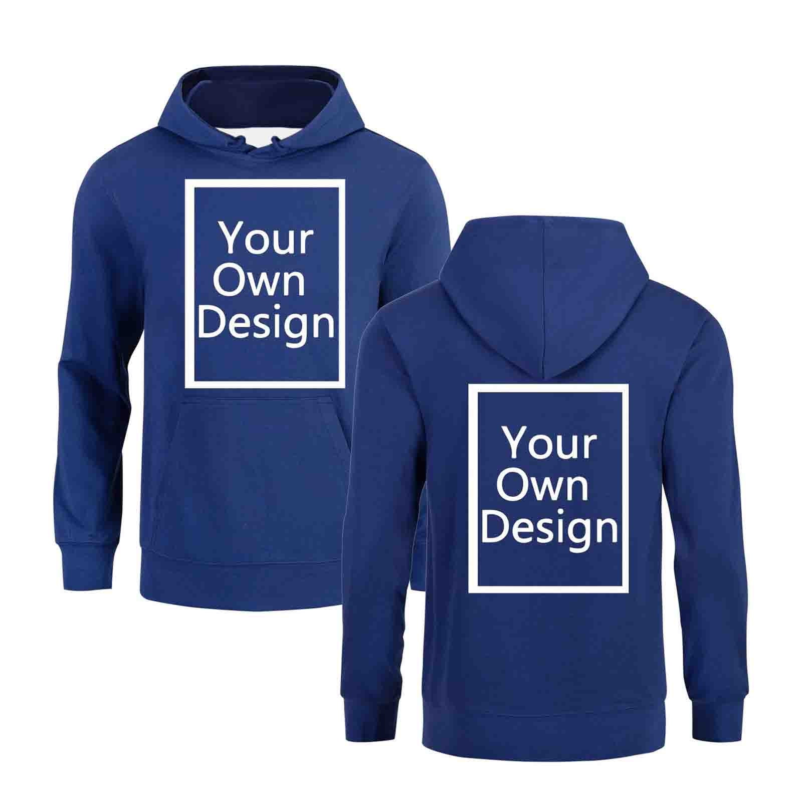 Men's Custom Hoodie Personalized Pullover Sweatshirts Design Your Own ...