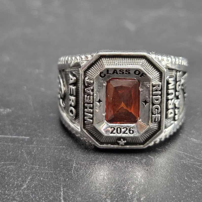 Men's Customized Class Ring for High School 2026 Custom Square ...