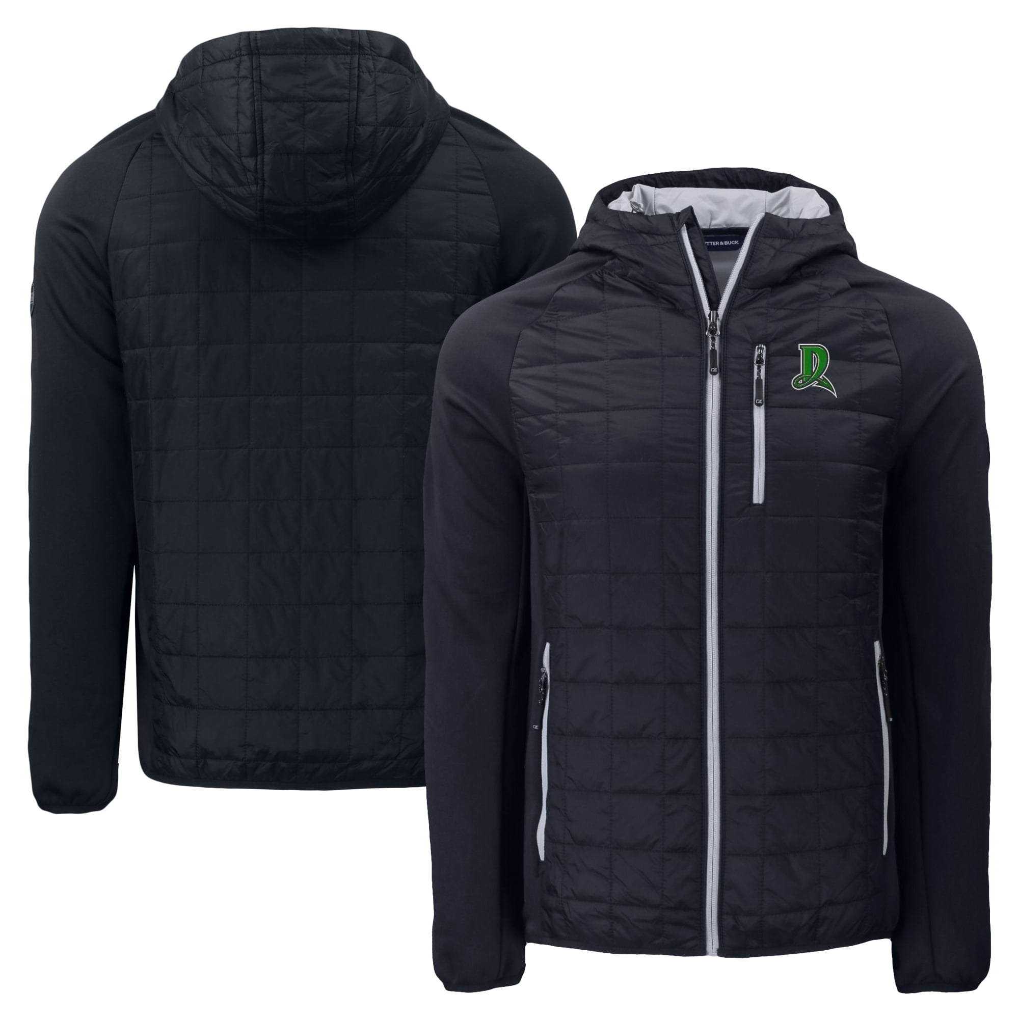 Men's Cutter & Buck Black Dayton Dragons Rainier Primaloft Eco Full-Zip ...