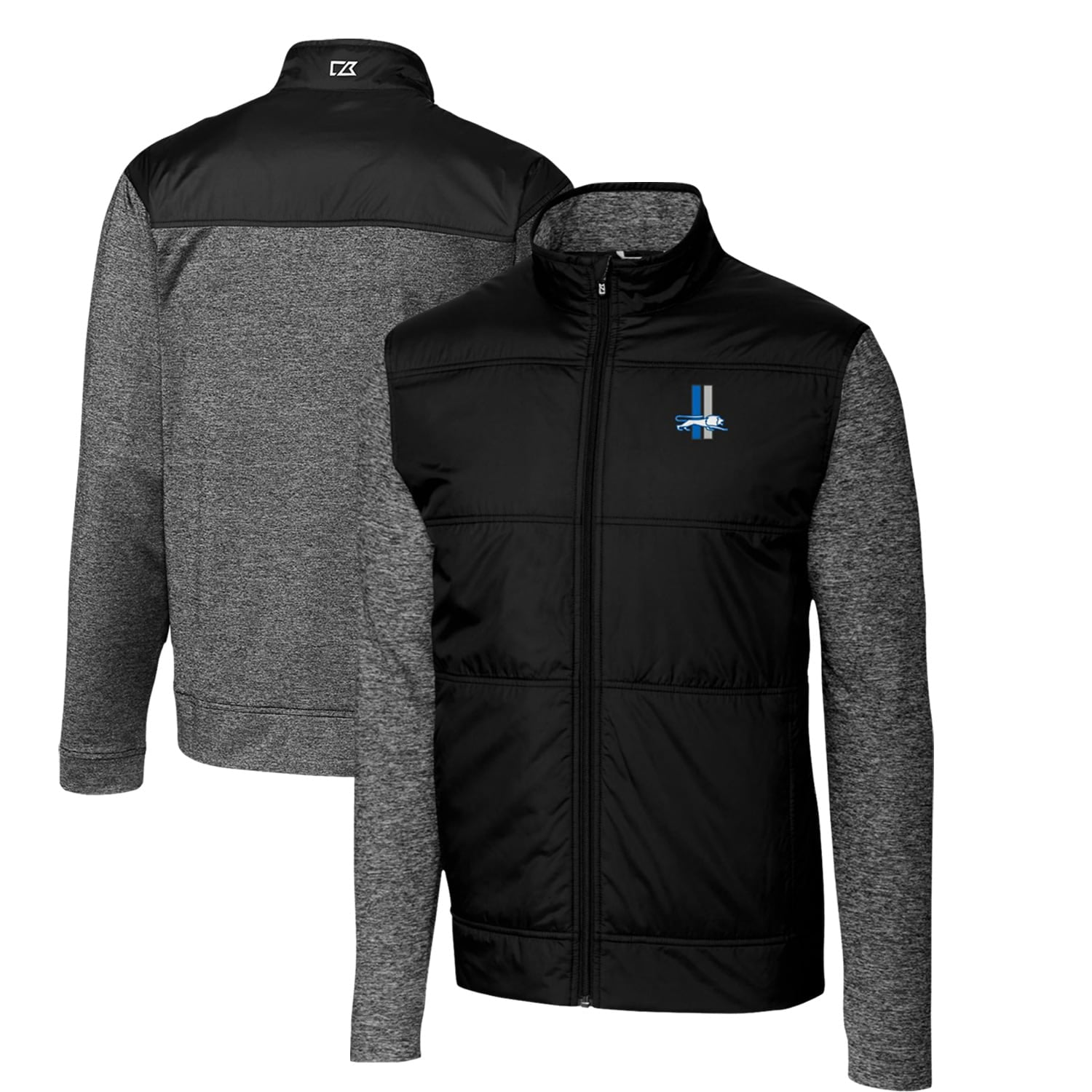 Men's Cutter & Buck Black Detroit Lions Throwback Logo Big & Tall ...