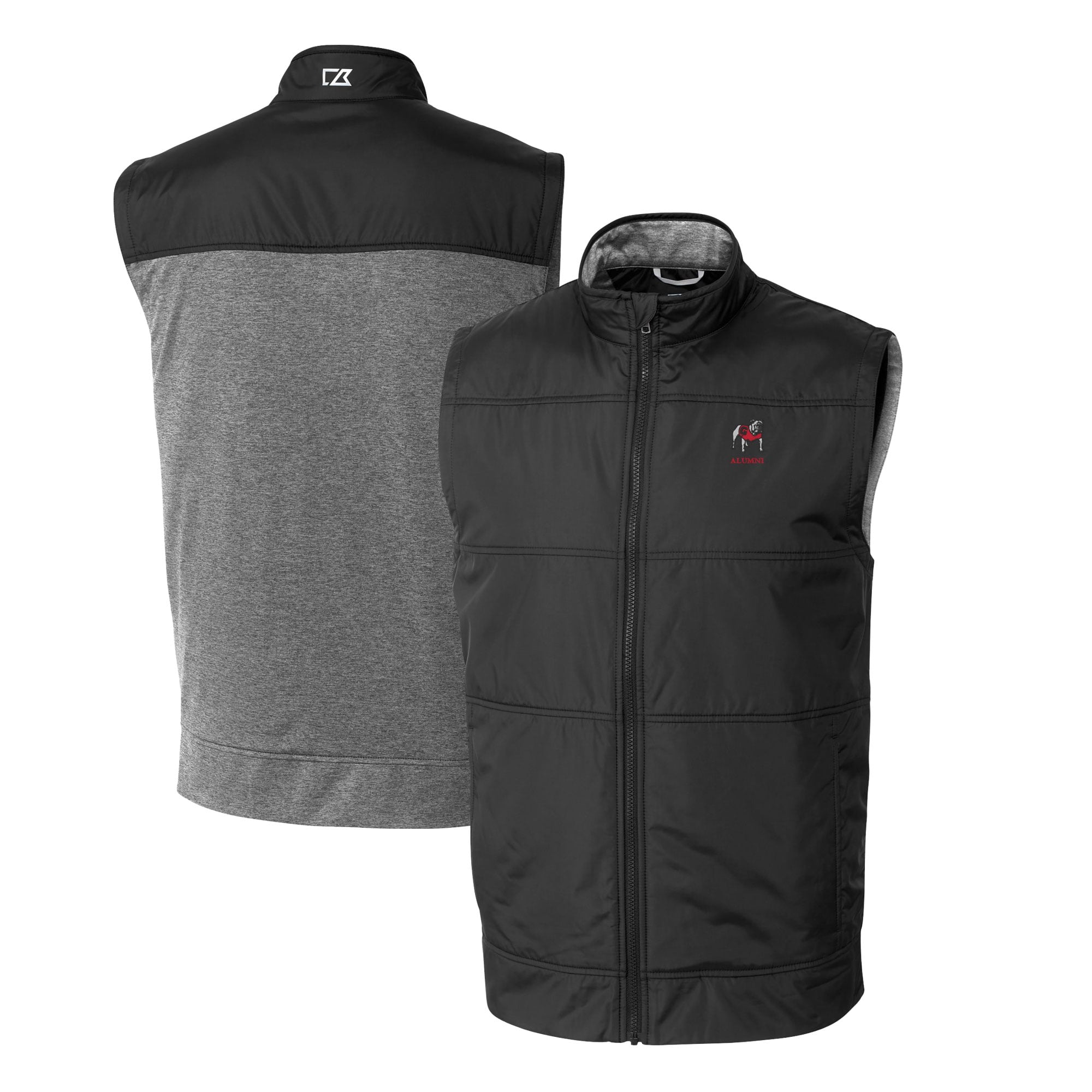 Men's Cutter & Buck Black Georgia Bulldogs Alumni Logo Stealth DryTec ...