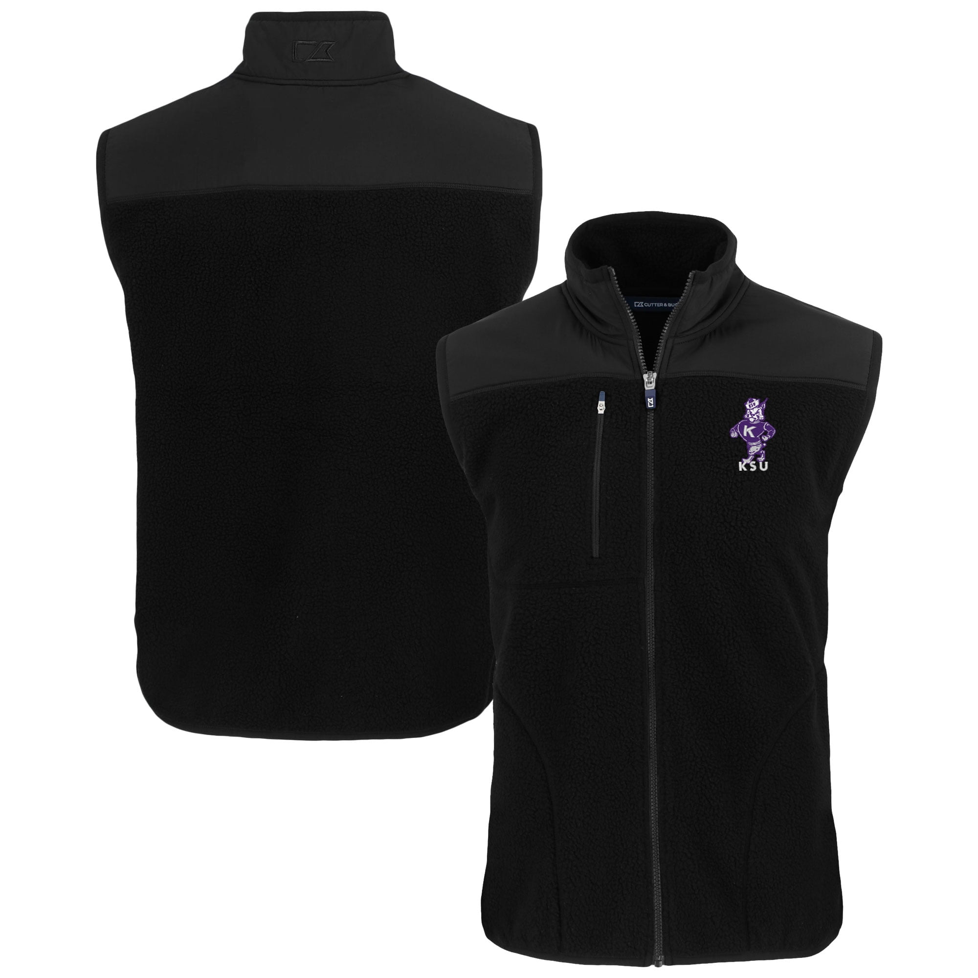 Men's Cutter & Buck Black Kansas State Wildcats Vault Cascade Eco ...
