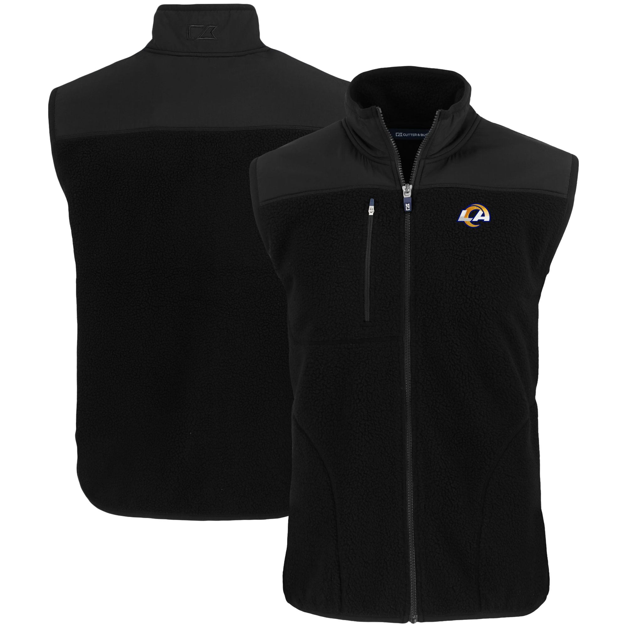 Men's Cutter & Buck Black Los Angeles Rams Primary Mark Cascade Eco ...