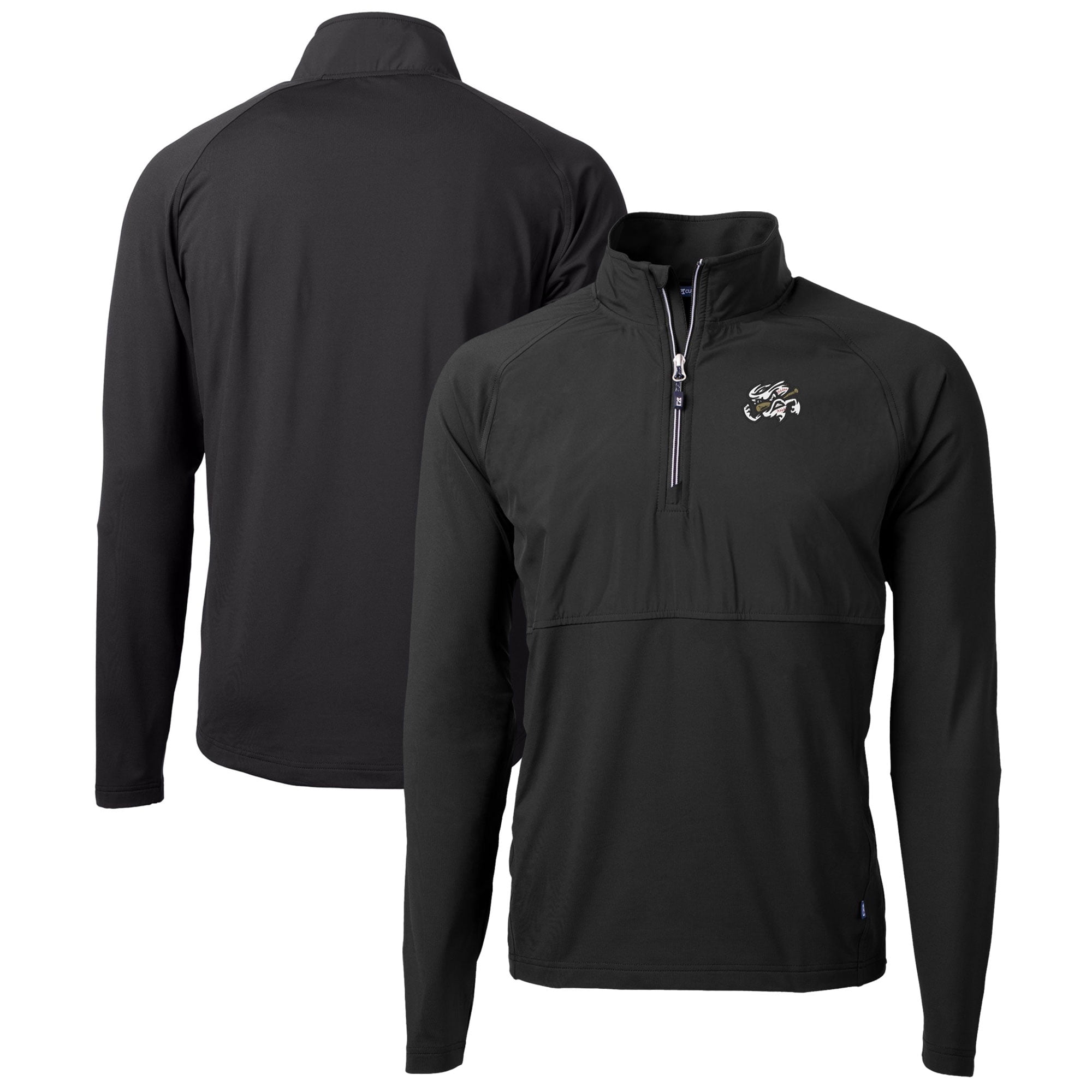 Men's Cutter & Buck Black Omaha Storm Chasers Adapt Eco Knit Hybrid ...