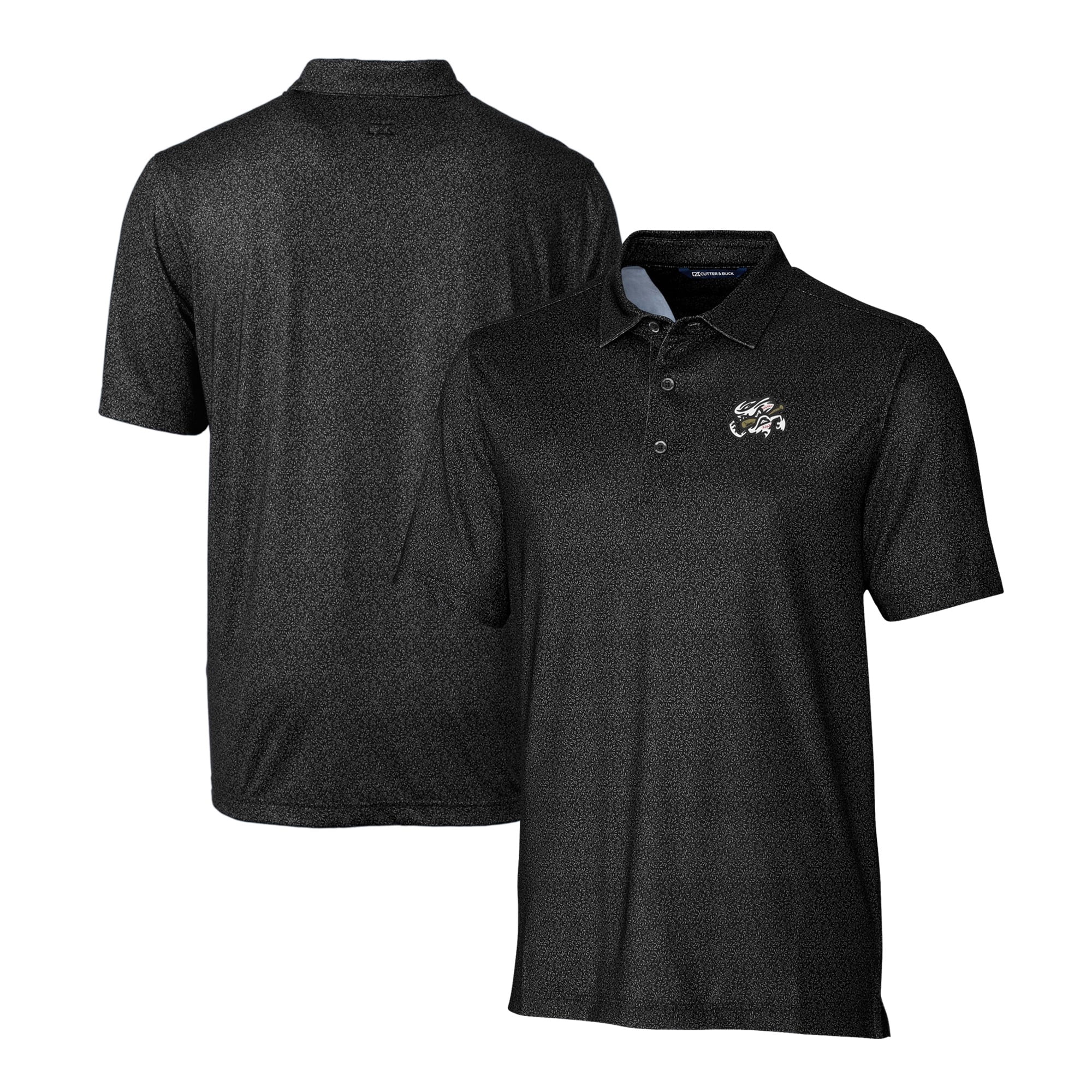 Men's Cutter & Buck Black Omaha Storm Chasers Pike Micro Floral Stretch ...