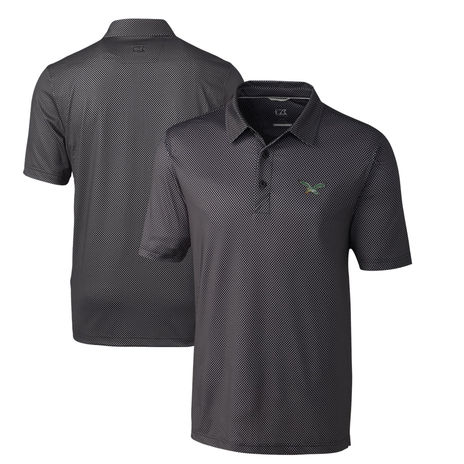 Men's Cutter & Buck Black Philadelphia Eagles Throwback Logo Pike Mini ...
