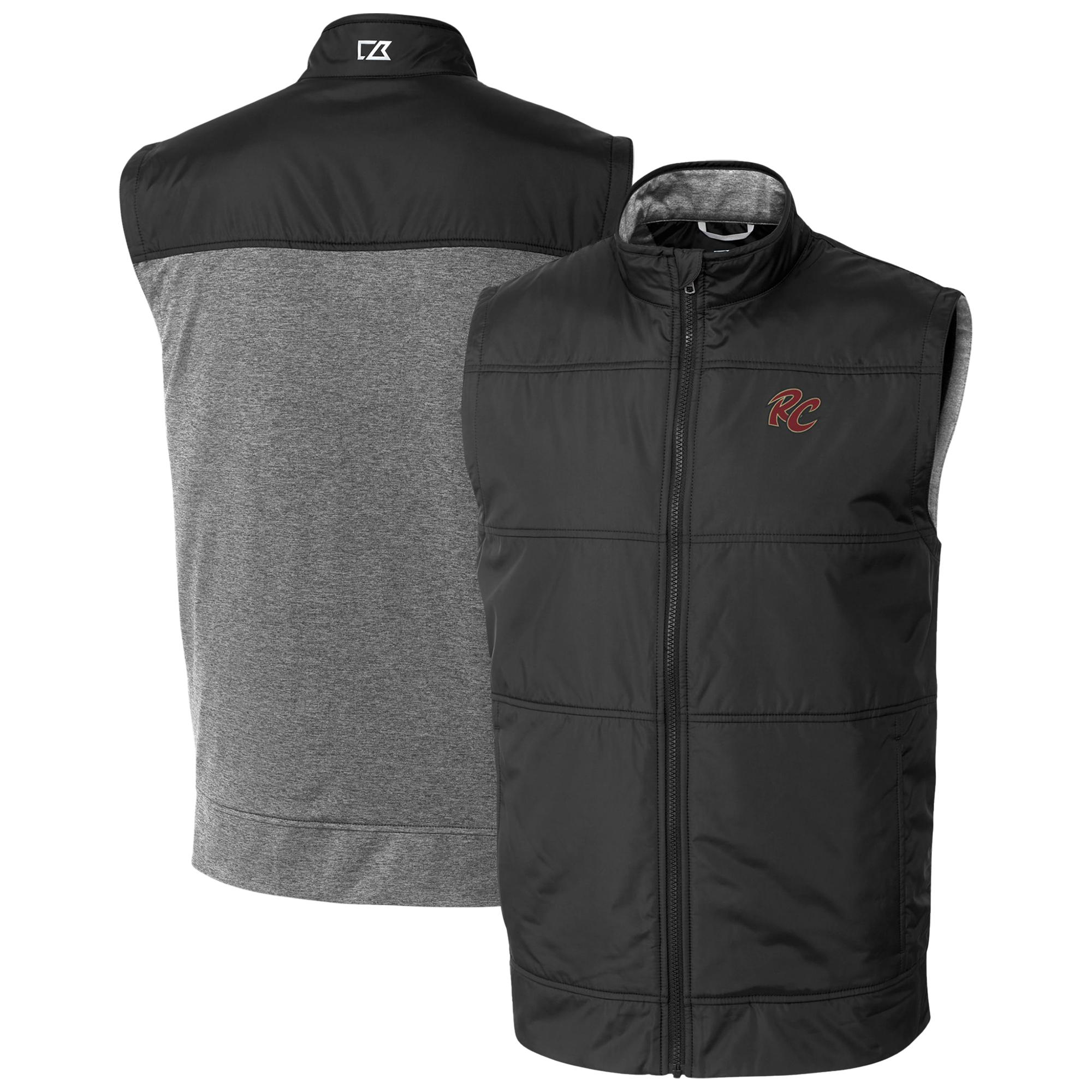 Men's Cutter & Buck Black Sacramento River Cats Stealth Hybrid Quilted ...
