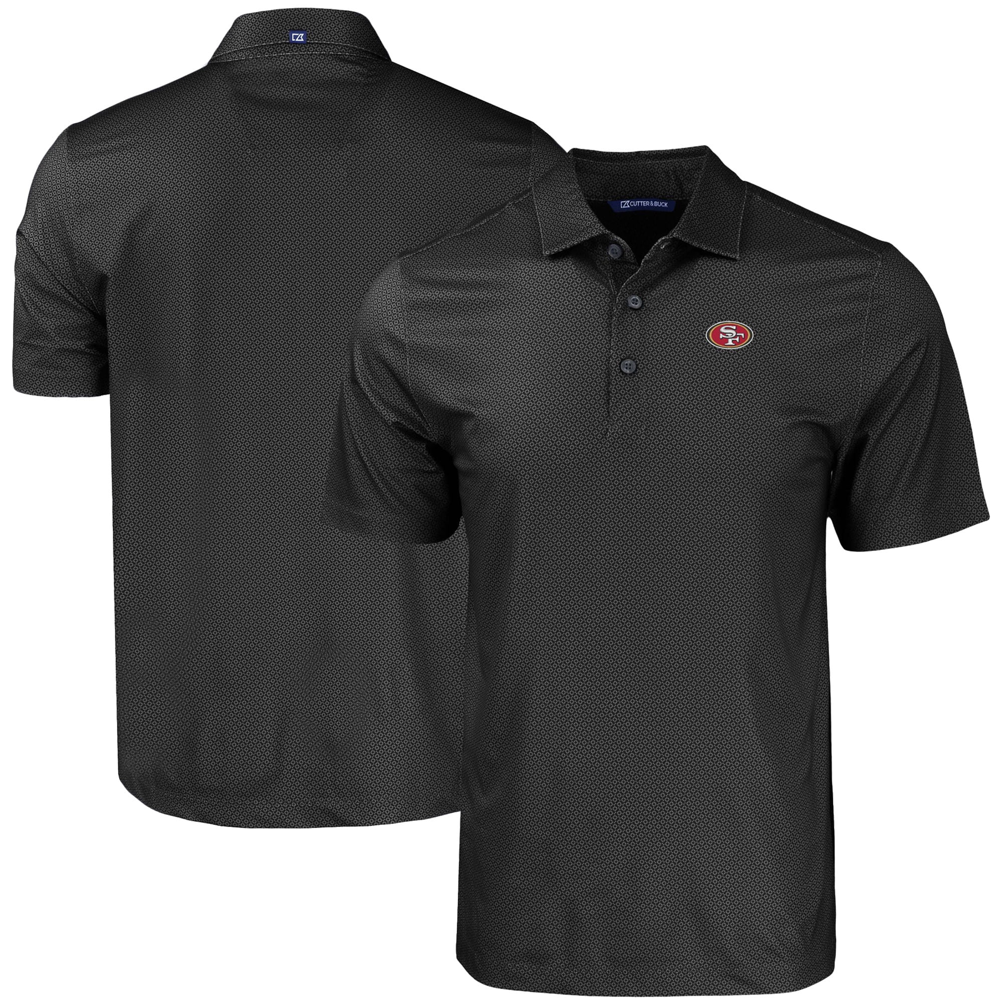 Mens Cutter And Buck Black San Francisco 49ers Big And Tall Pike Eco Tonal