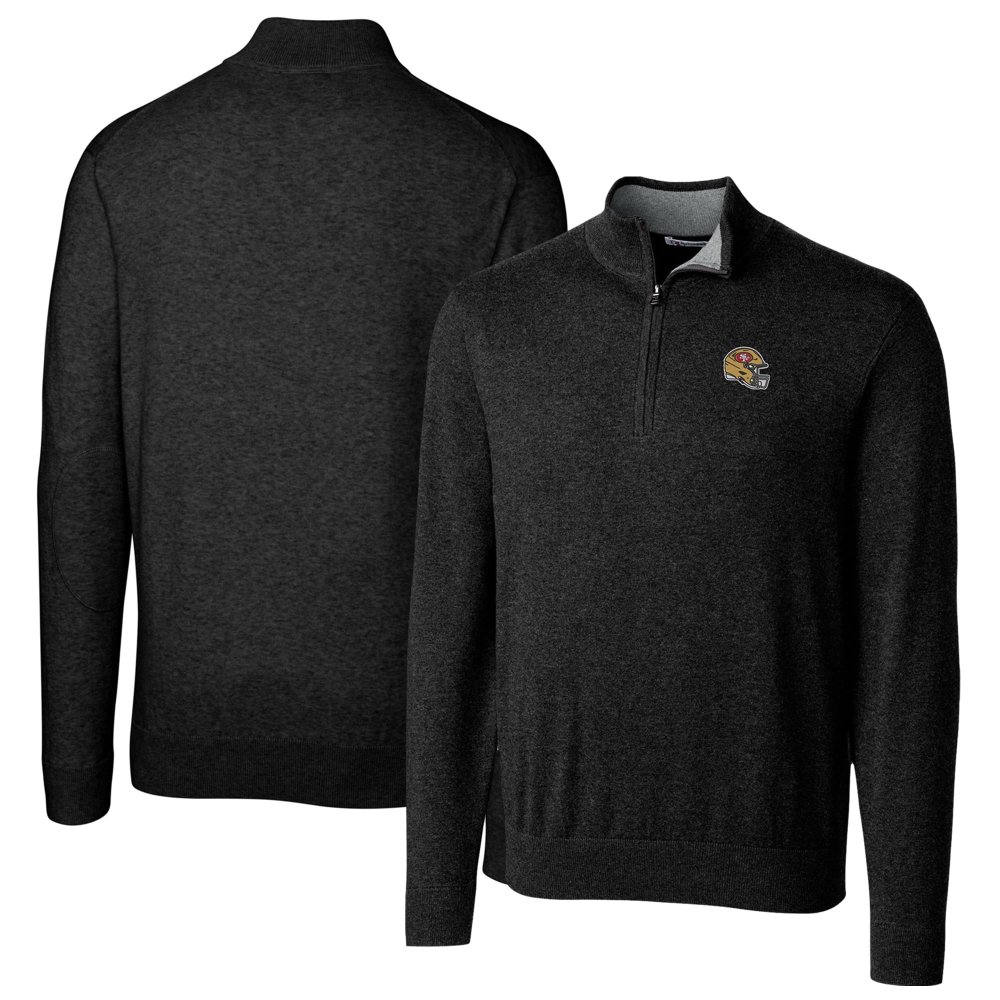 Mens Cutter And Buck Black San Francisco 49ers Helmet Lakemont Tri Blend