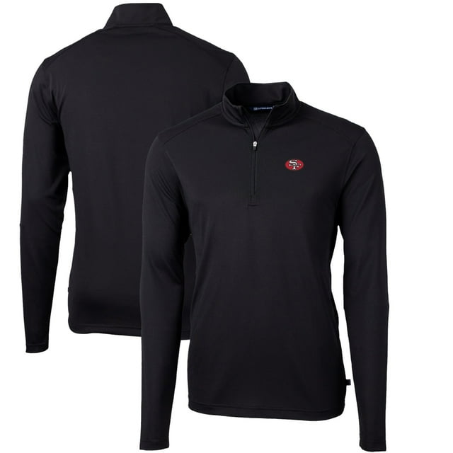 Mens Cutter And Buck Black San Francisco 49ers Throwback Logo Virtue Eco