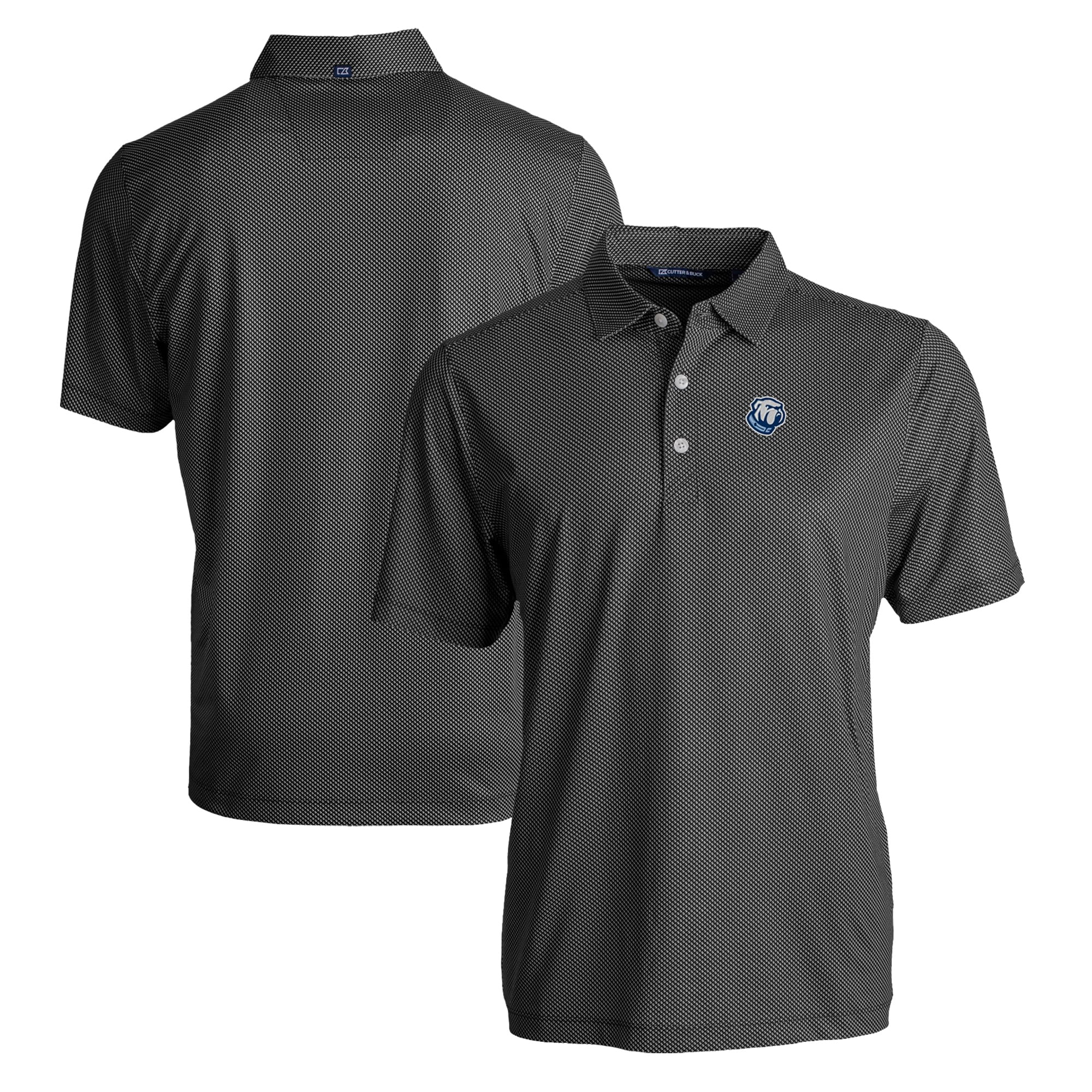 Men's Cutter & Buck Black/White Citadel Bulldogs Pike Eco Symmetry ...