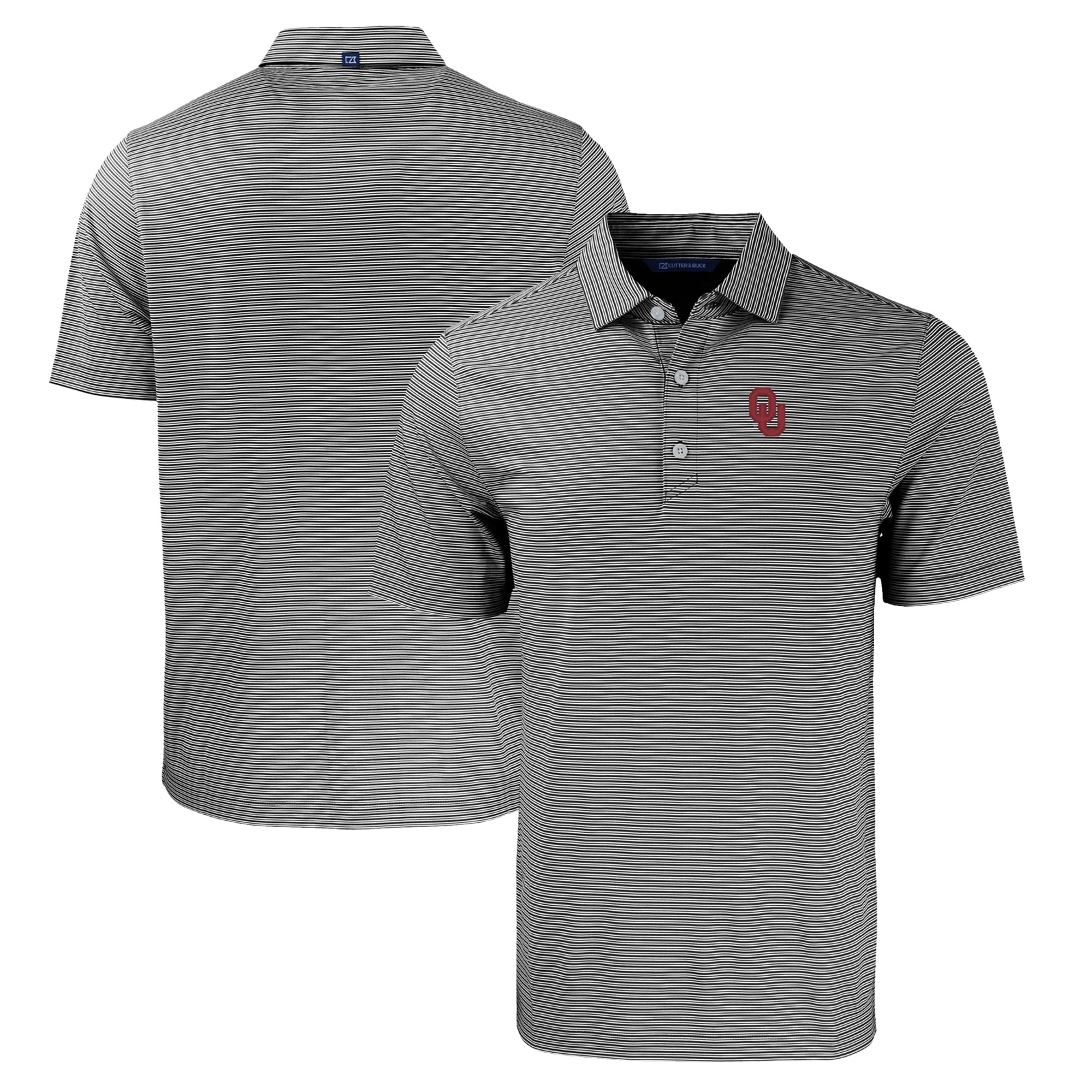 Men's Cutter & Buck Black/White Oklahoma Sooners Forge Eco Double ...