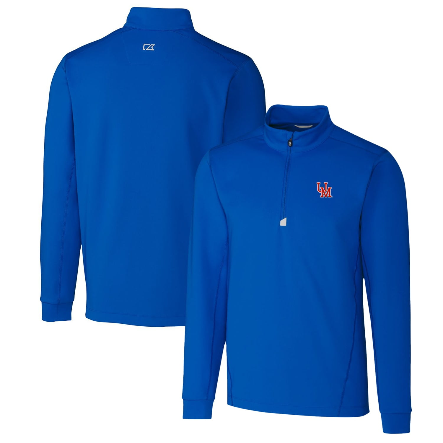 Men's Cutter & Buck Royal Ole Miss Rebels Traverse Stretch Quarter Zip ...