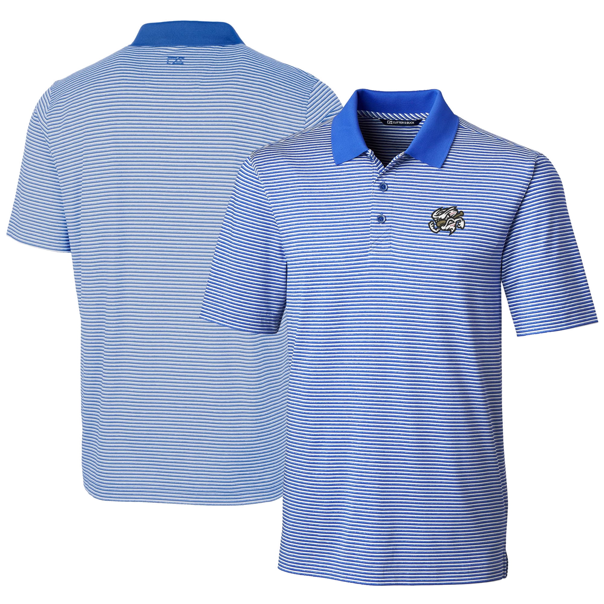 Men's Cutter & Buck Blue Omaha Storm Chasers Forge Tonal Stripe Stretch ...
