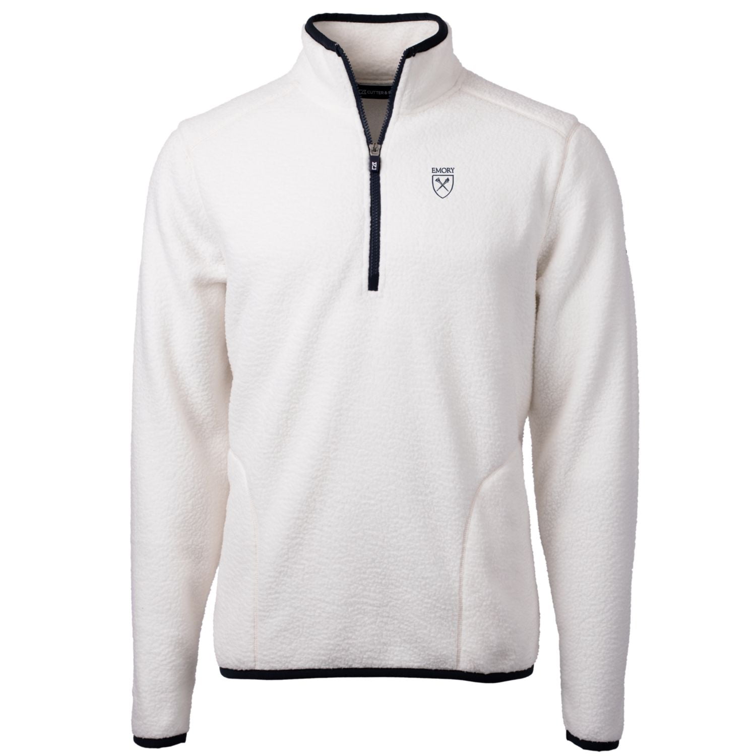Men's Cutter & Buck Cream Emory Eagles Team Logo Cascade Eco Sherpa ...