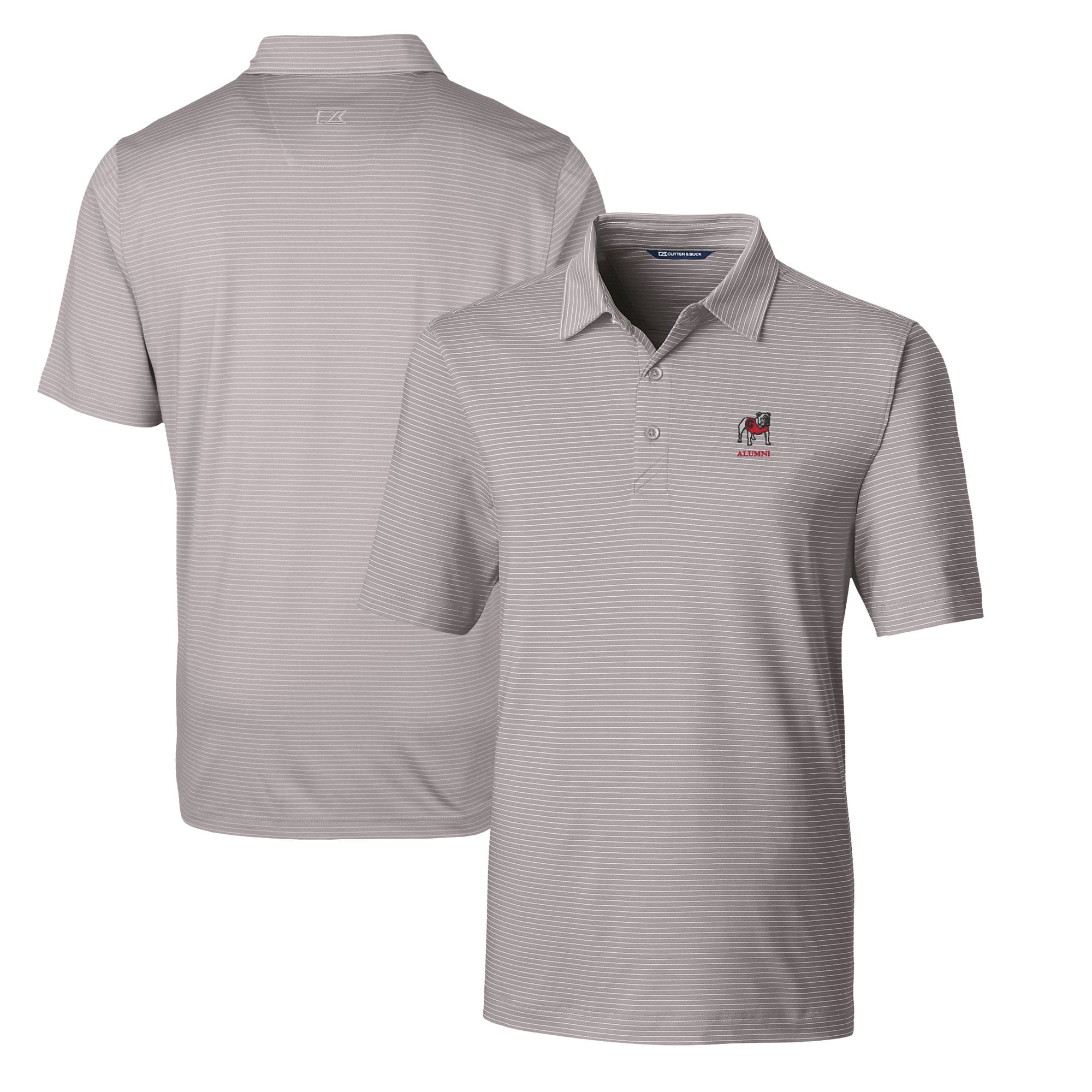 Men's Cutter & Buck Gray Georgia Bulldogs Alumni Logo Forge DryTec ...