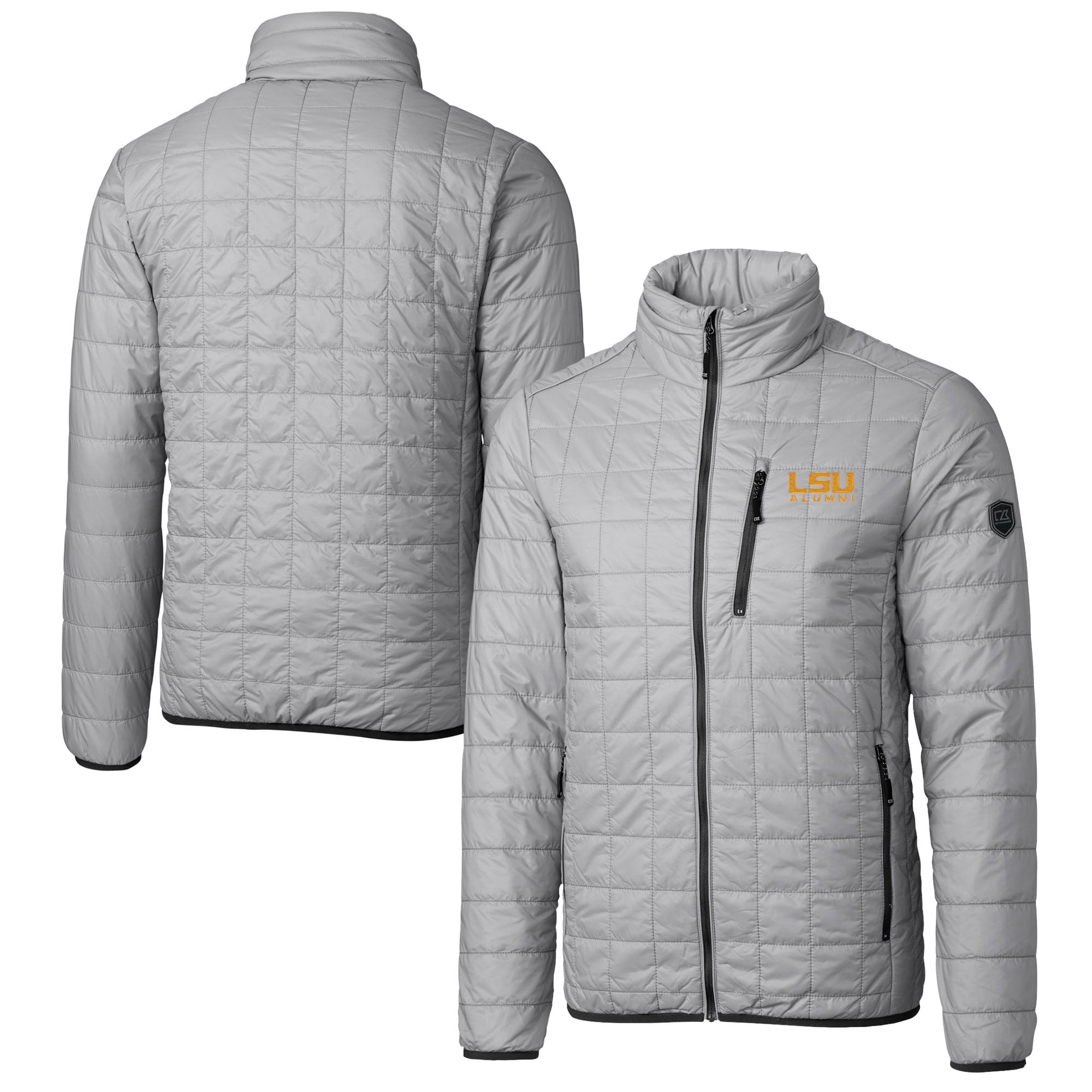 Men's Cutter & Buck Gray LSU Tigers Alumni Logo Rainier PrimaLoft Eco ...