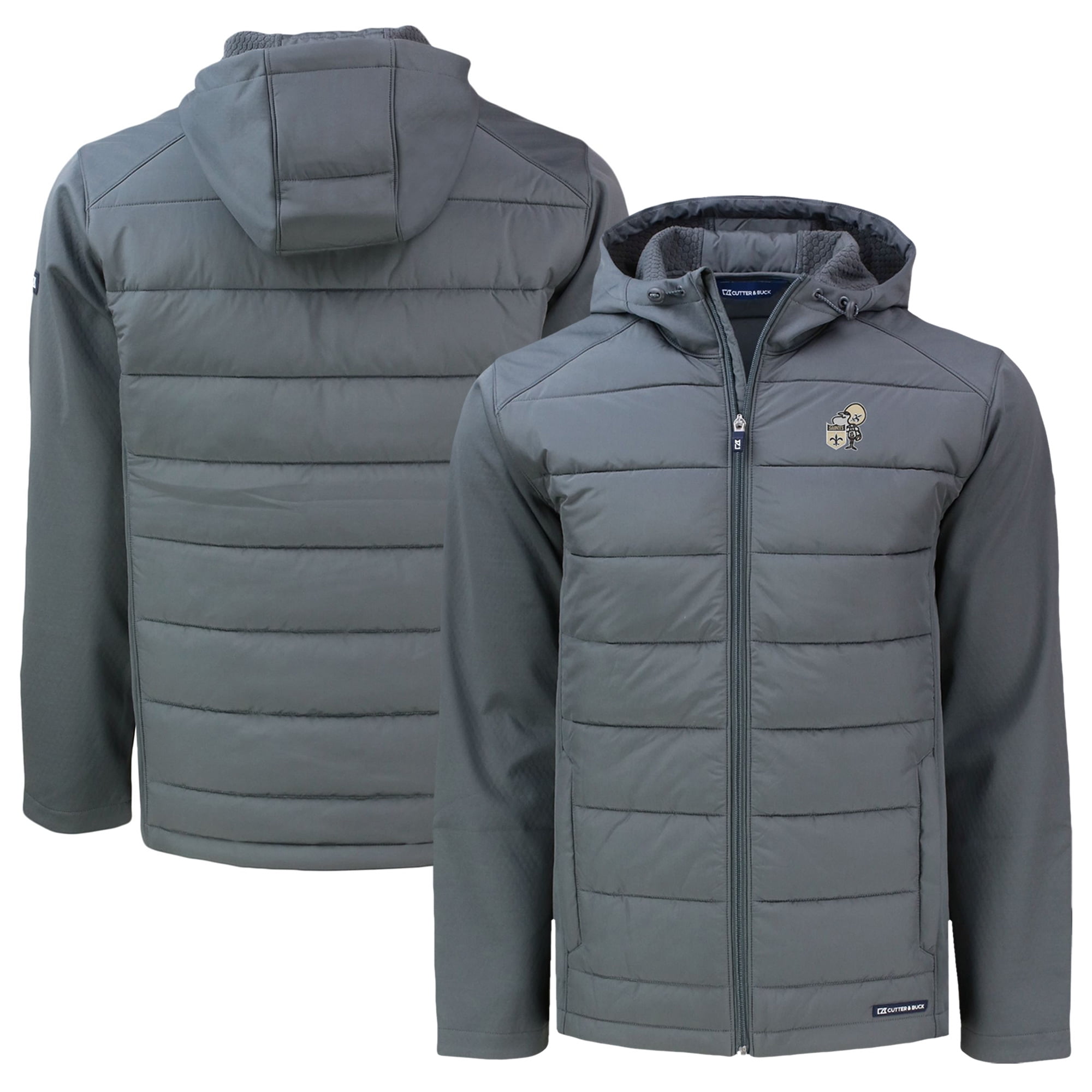 Mens Cutter And Buck Gray New Orleans Saints Throwback Big And Tall Evoke