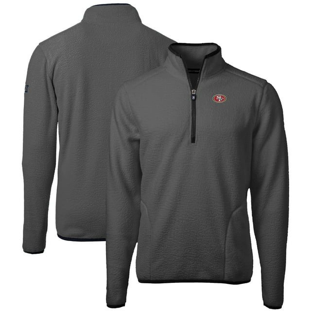 Mens Cutter And Buck Gray San Francisco 49ers Cascade Eco Sherpa Fleece