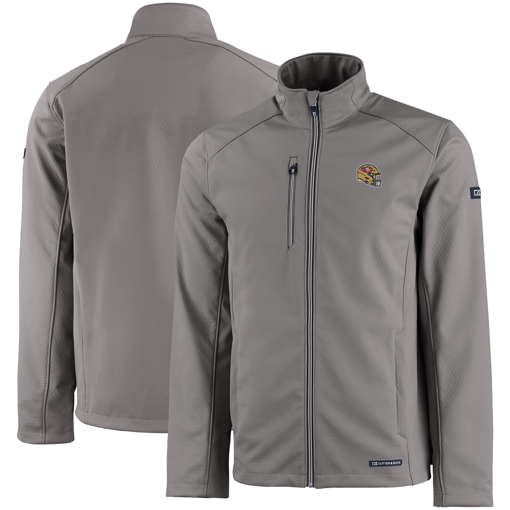 Mens Cutter And Buck Gray San Francisco 49ers Evoke Eco Softshell
