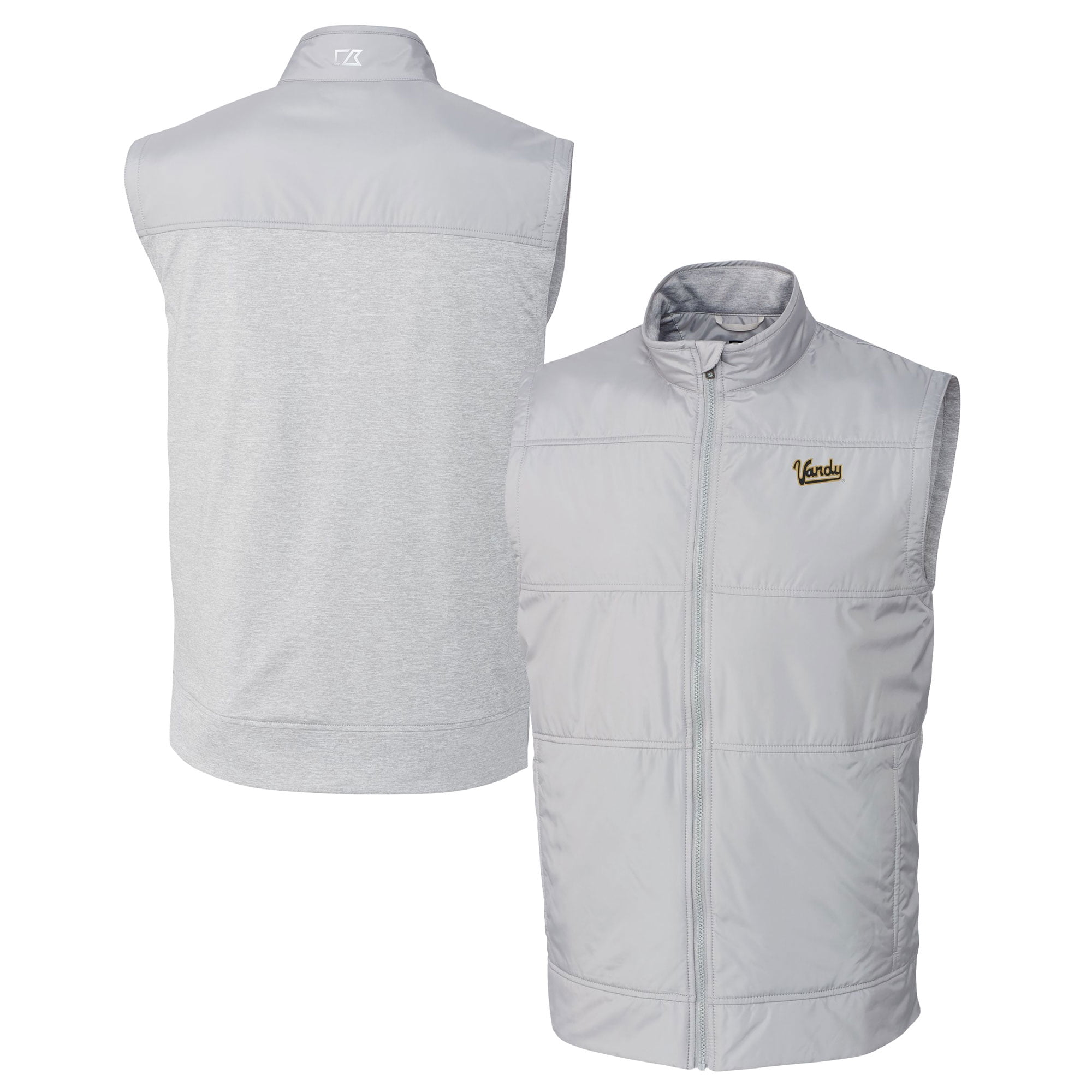 Men's Cutter & Buck Gray Vanderbilt Commodores DryTec Stealth Hybrid ...