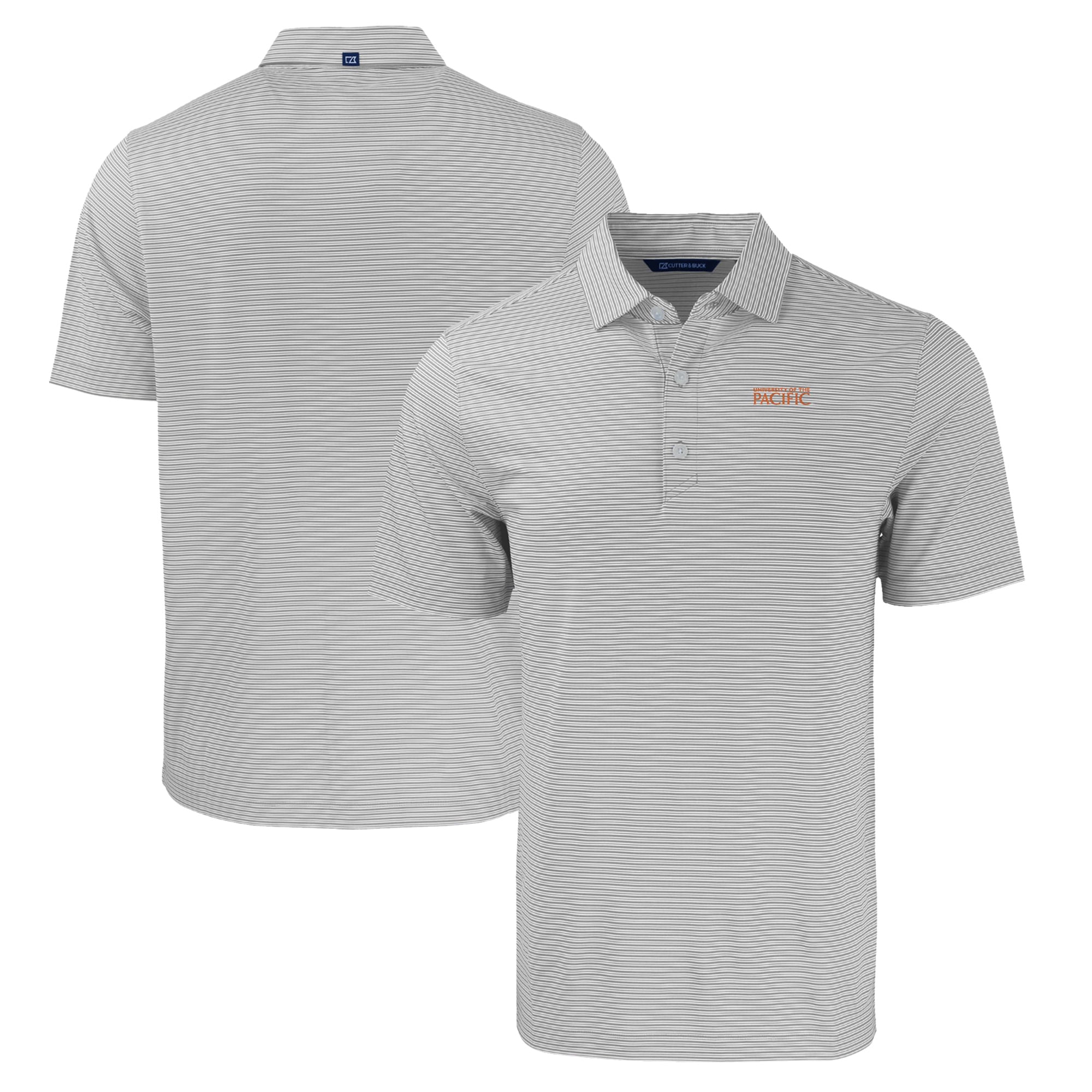 Men's Cutter & Buck Gray/White Pacific Tigers Forge Eco Double Stripe ...