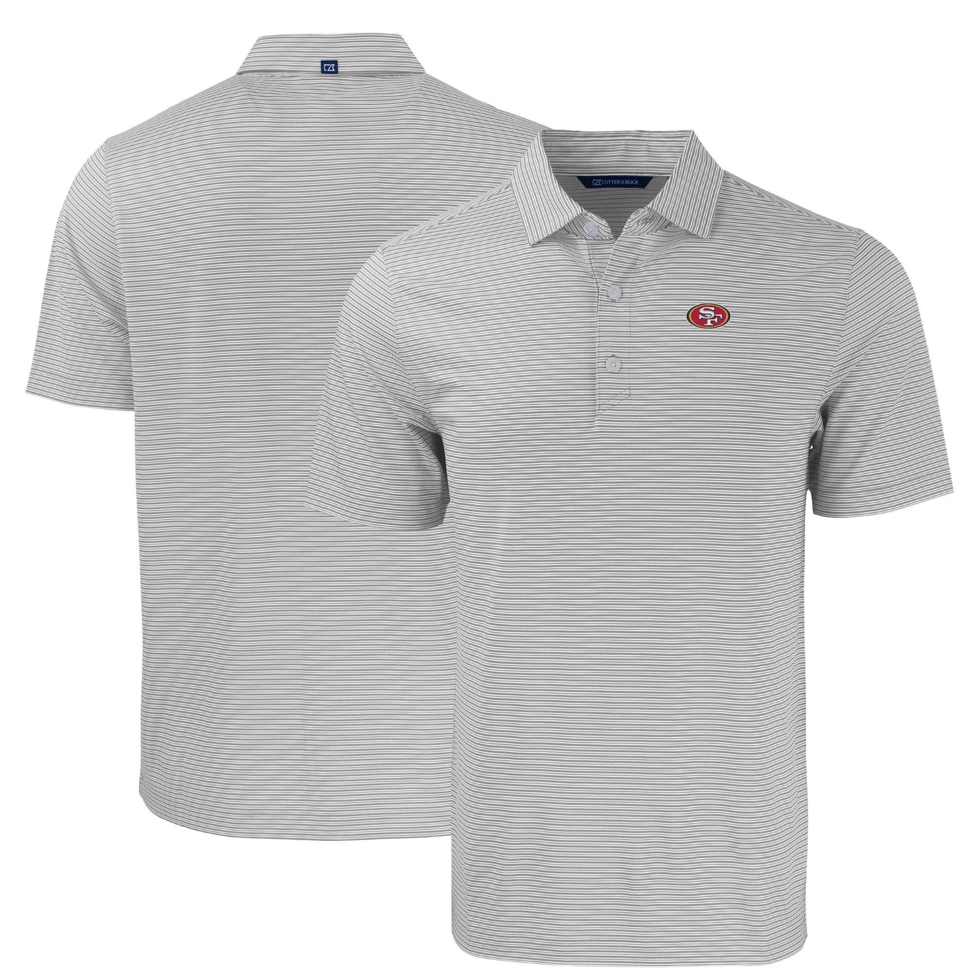Mens Cutter And Buck Gray White San Francisco 49ers Big And Tall Forge Eco