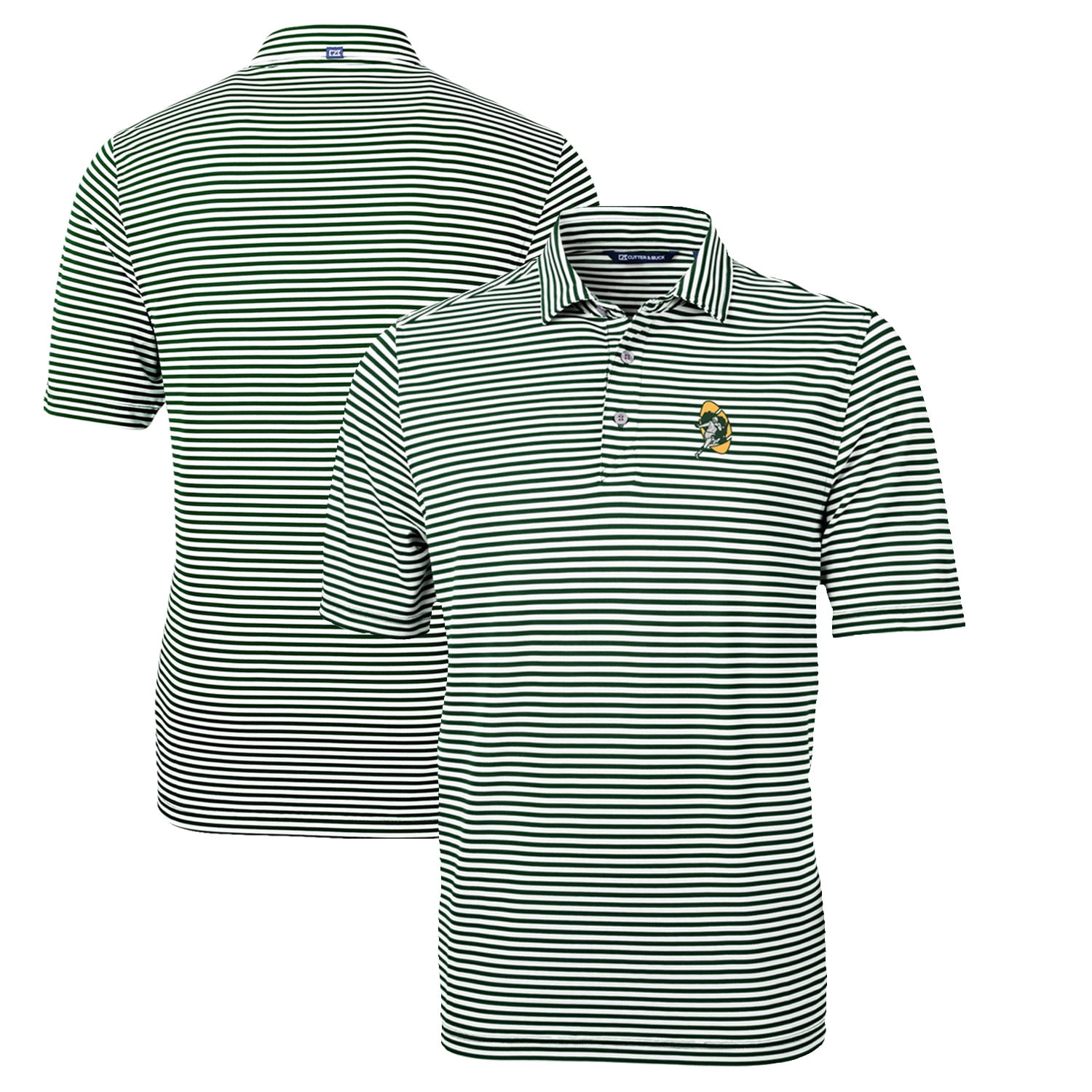 Men's Cutter & Buck Green Green Bay Packers Throwback Logo Virtue Eco ...