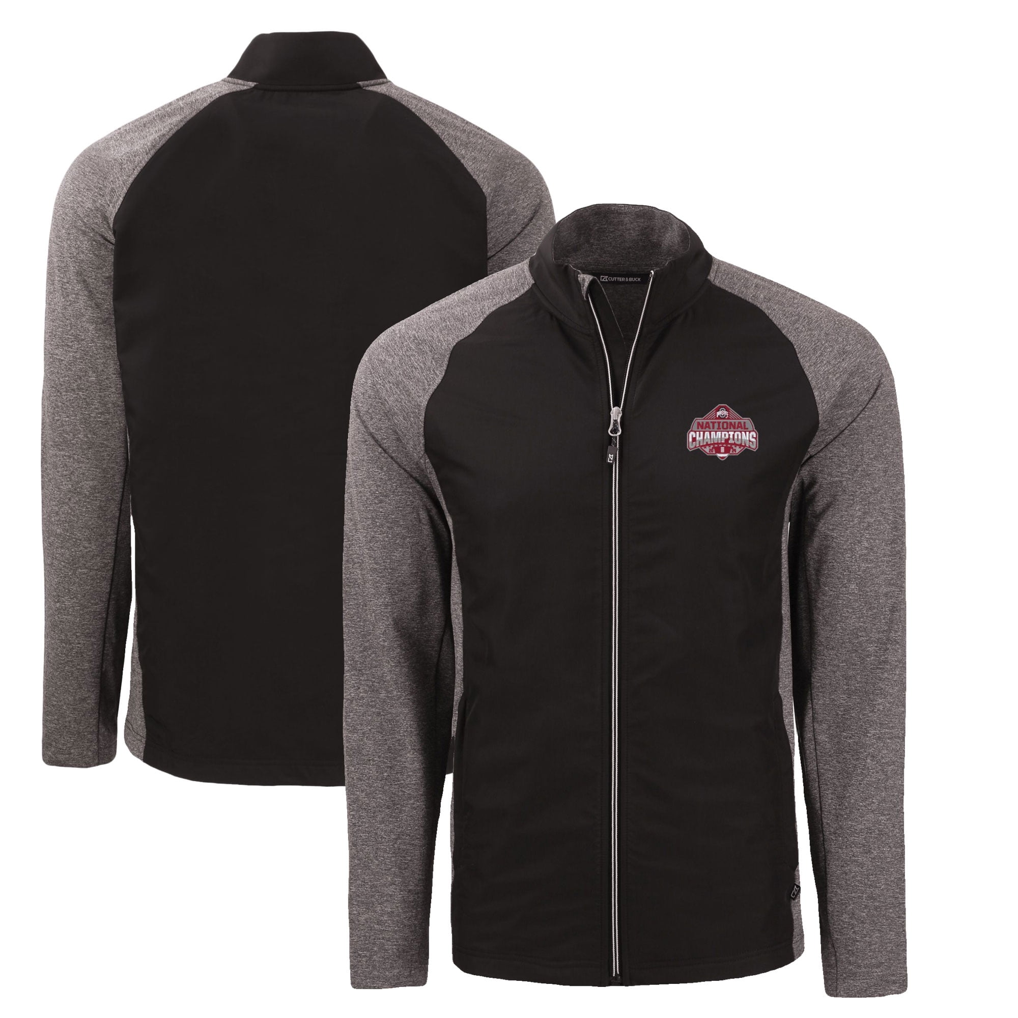 Men's Cutter & Buck Heather Black Ohio State Buckeyes College Football ...