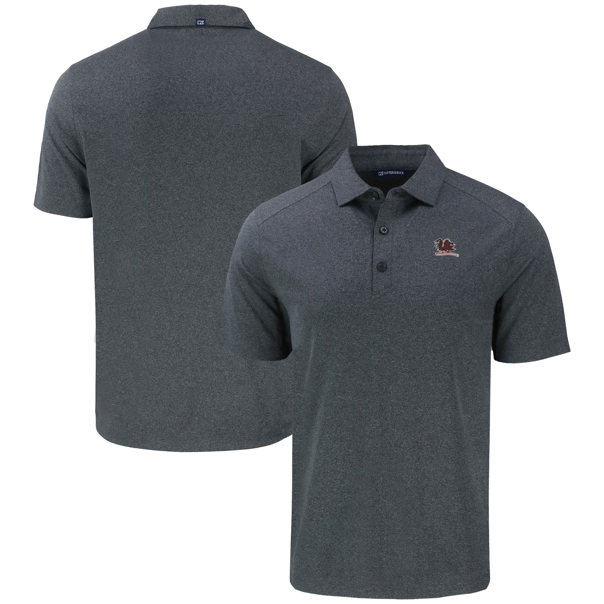 Men's Cutter & Buck Heather Black South Carolina Gamecocks Vault Forge ...
